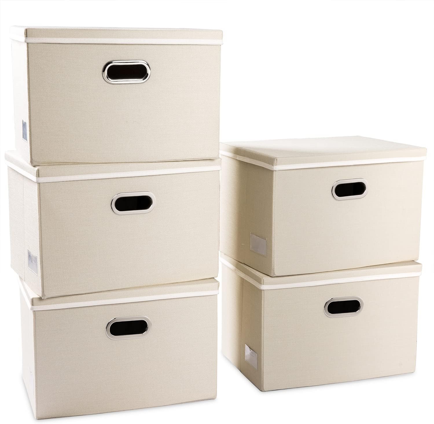 PRANDOM Contenedores de almacenamiento plegables grandes con tapas ...