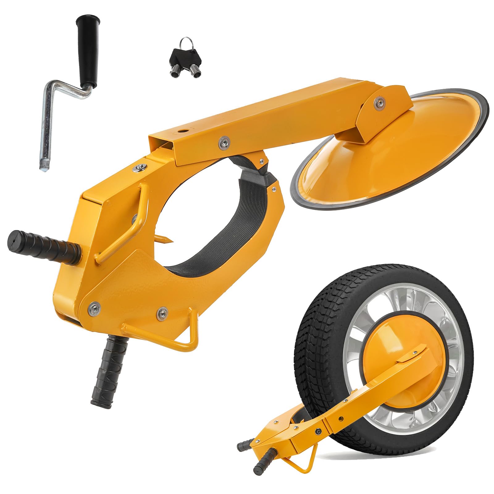 Amazon.com: Lyellfe Trailer Wheel Lock, Heavy Duty Car Wheel Lock Anti ...