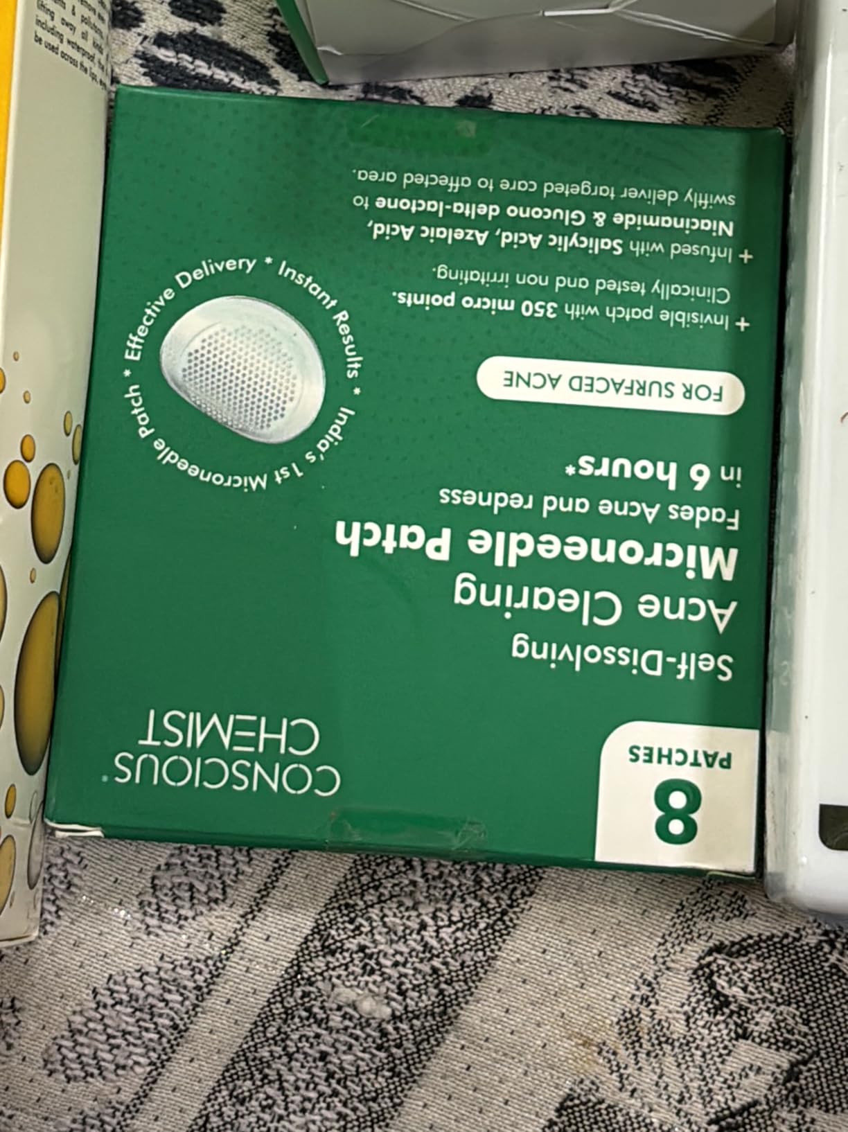 Conscious Chemist® Self Dissolving Microneedle Acne Patches (Pack of 8 ...