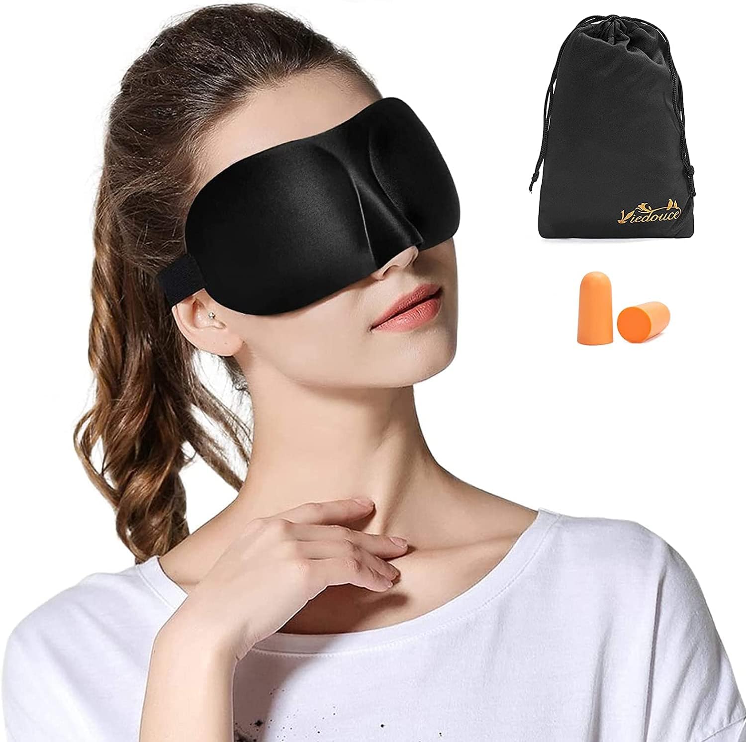 Viedouce 3D Sleep Eye Mask, Night Sleep Mask, Travel Eye Mask, Eye ...