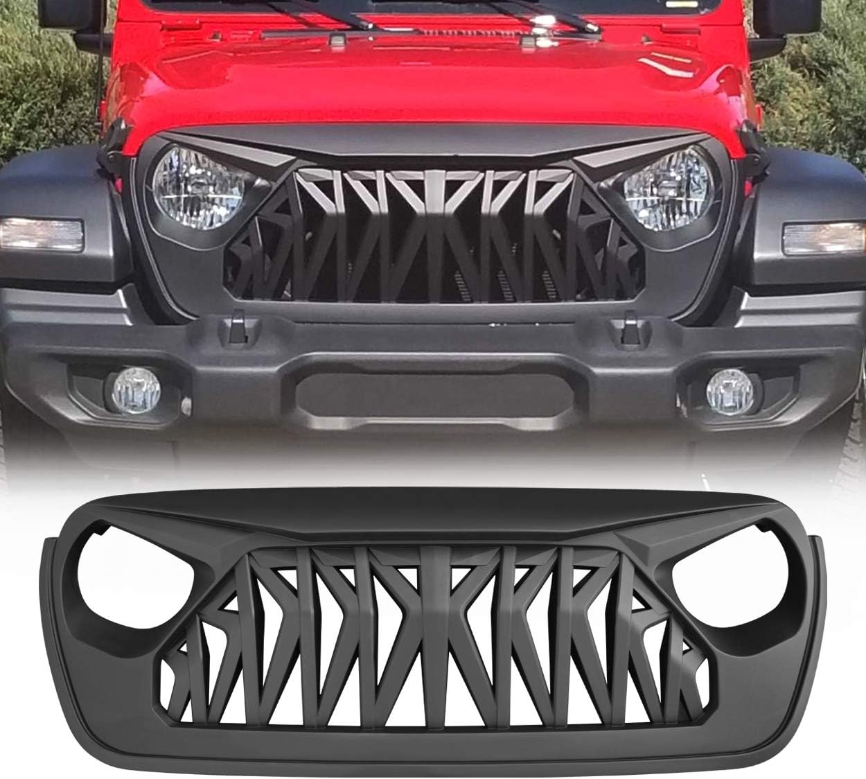 Amazon.com: Rough Country Angry Eye Grille for 18-24 Jeep JL/JLU ...