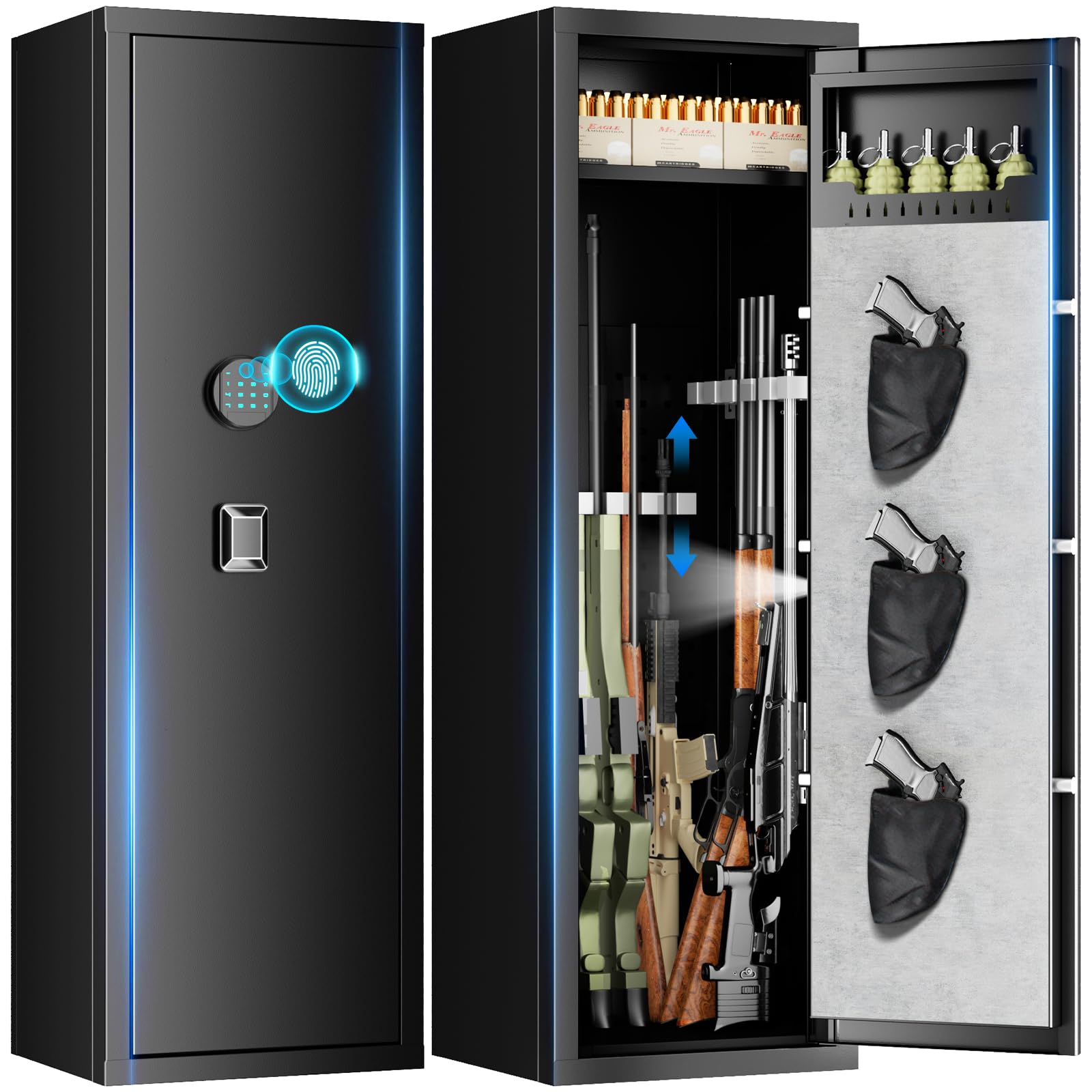 Snapklik.com : KARUIKEV 10-15 Rifle Gun Safe,Gun Safes For Home Rifles And Pistols, Large ...