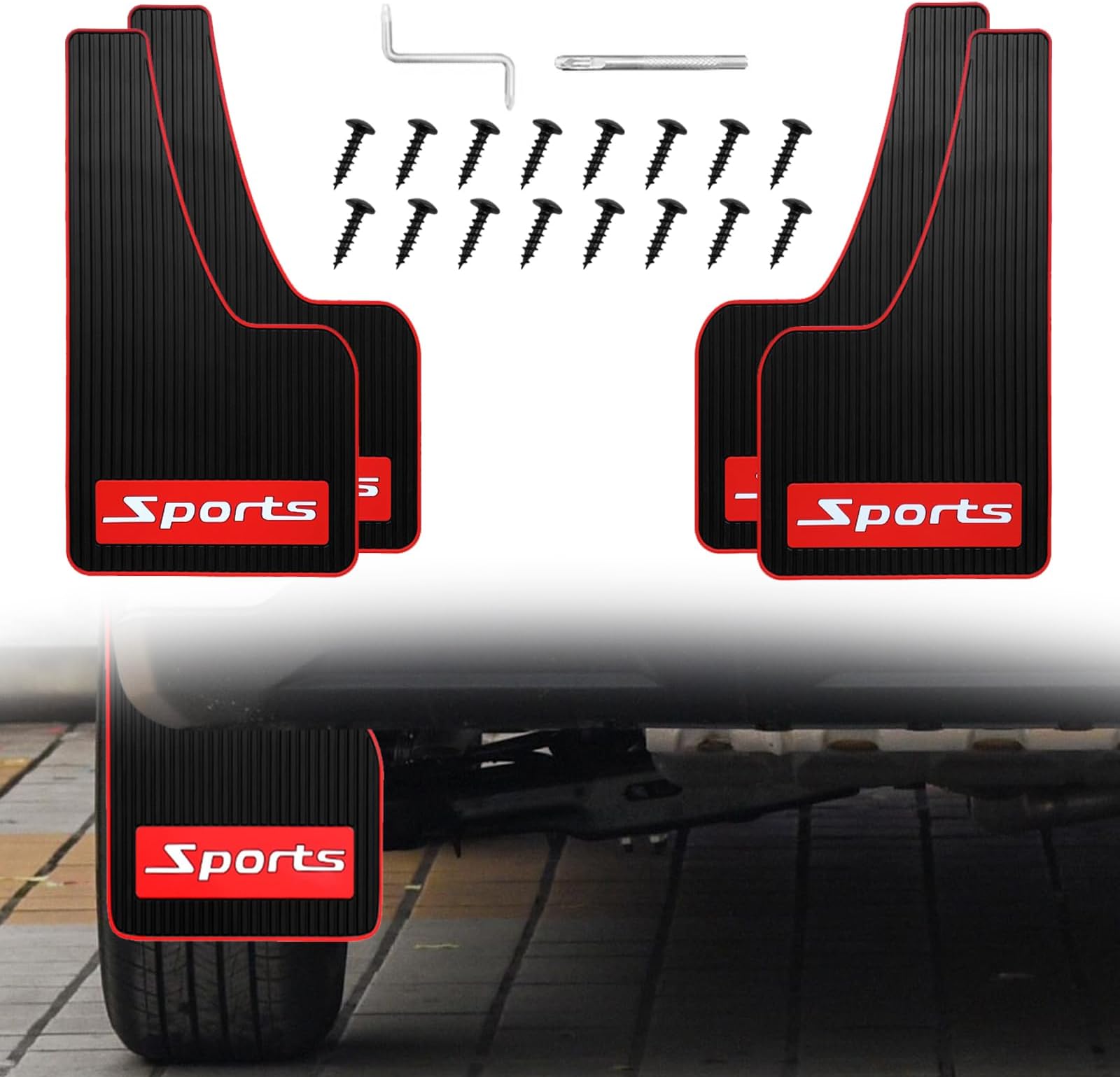 Amazon.com: KVAEY 4PCS Universal Car Mud Flaps, Vehicles Mudguard ...