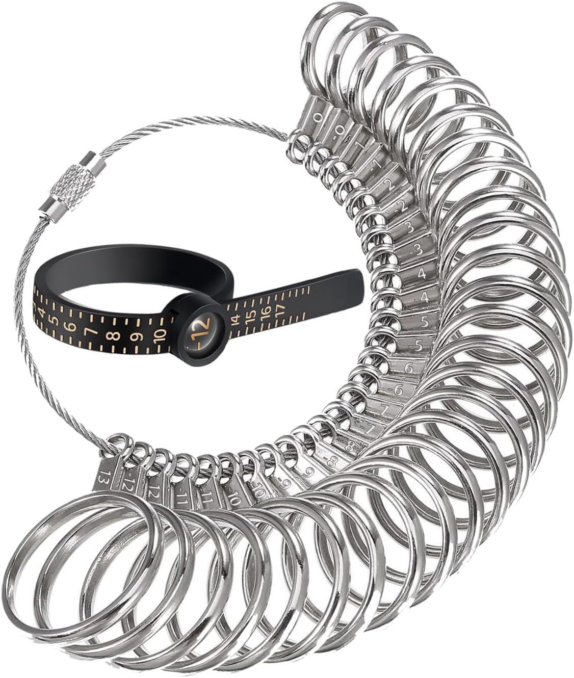 Amazon.com: Meowoo Metal Ring Sizer Measuring Tool with Magnifier ...