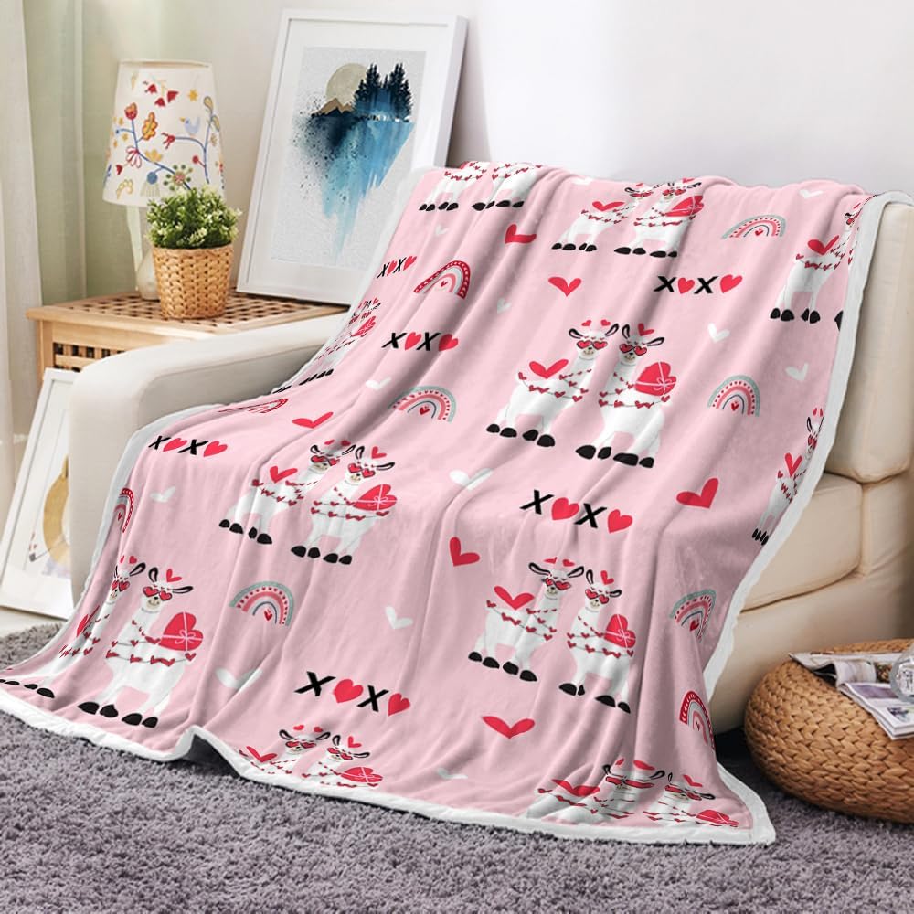 Amazon.com: Fleece Throw Blanket Valentines Day Flannel Throws for ...