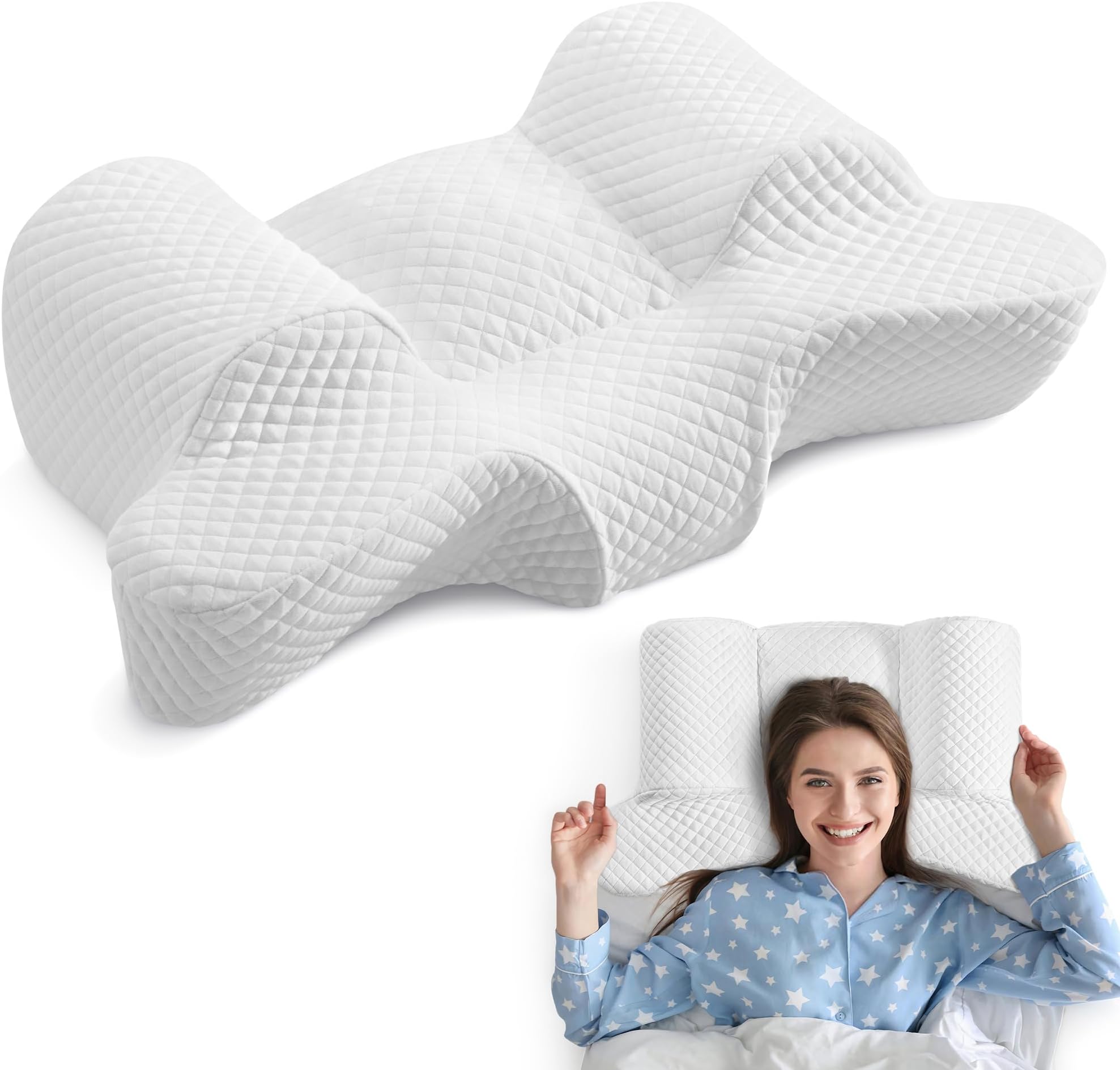 Amazon.com: NextSleep, The Best Back Sleeper Pillow, Sleep on Your Back ...