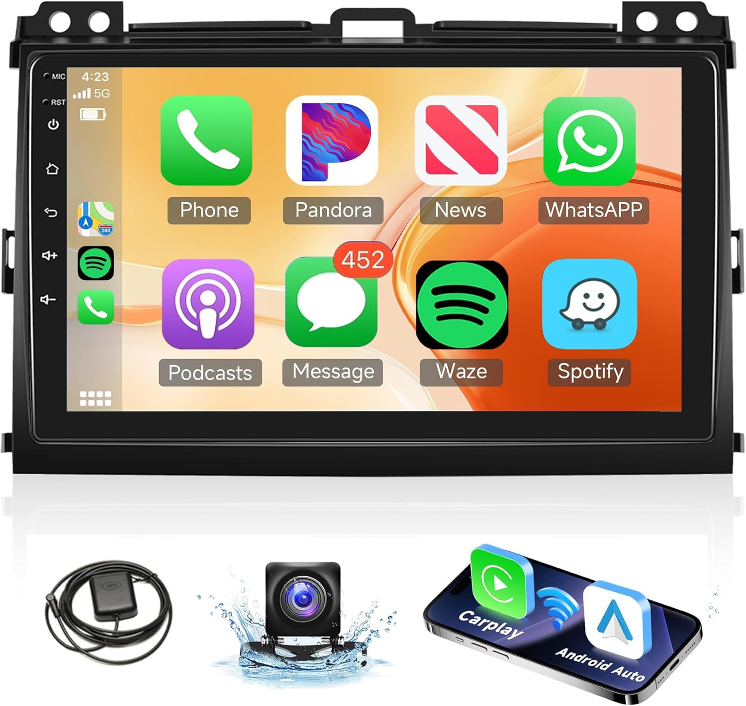 Amazon.com: Car Stereo Radio for Toyota Land Cruiser Prado 2004-2009 ...