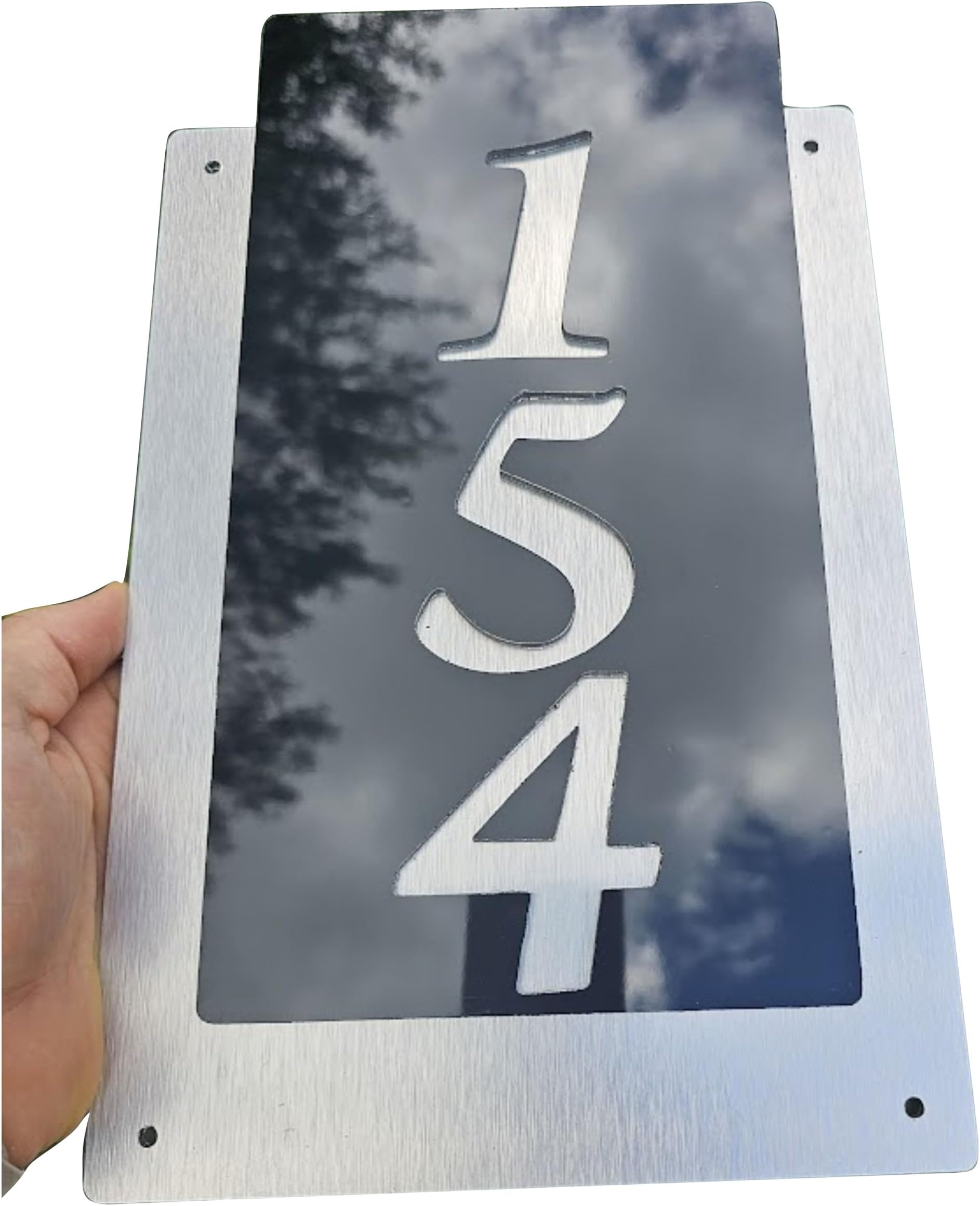 Número Residencial Personalizado em Alumínio 21cm x 34cm (FUNDO PRETO ...