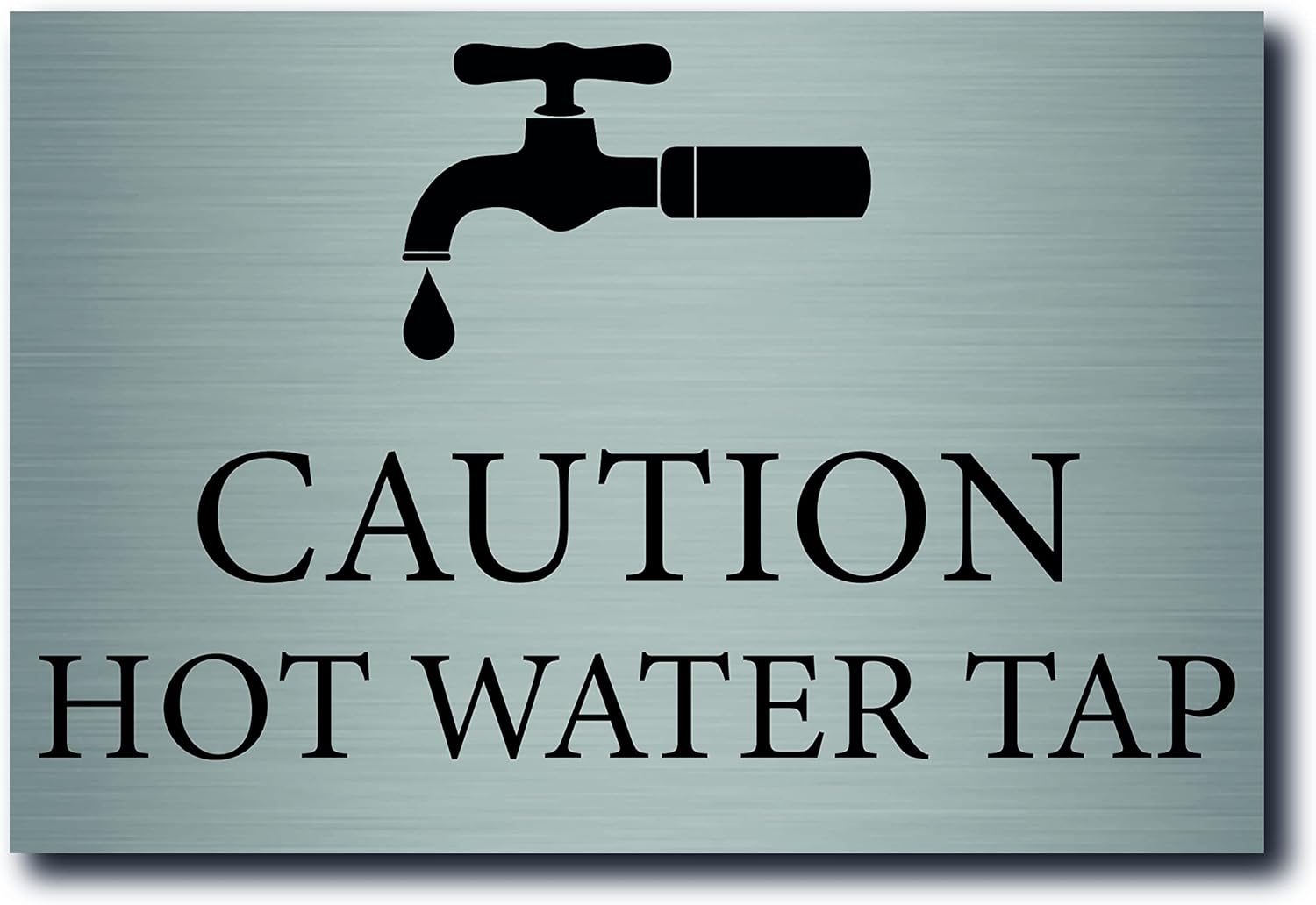 Caution Hot Water Tap Sign Metal Aluminum 15 x 10 cm : Amazon.co.uk ...