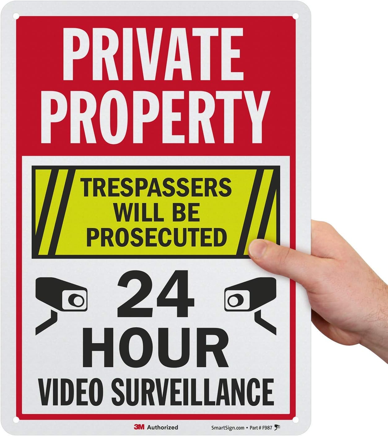 Amazon.com: SmartSign "Warning - This Property Is Protected By Video ...