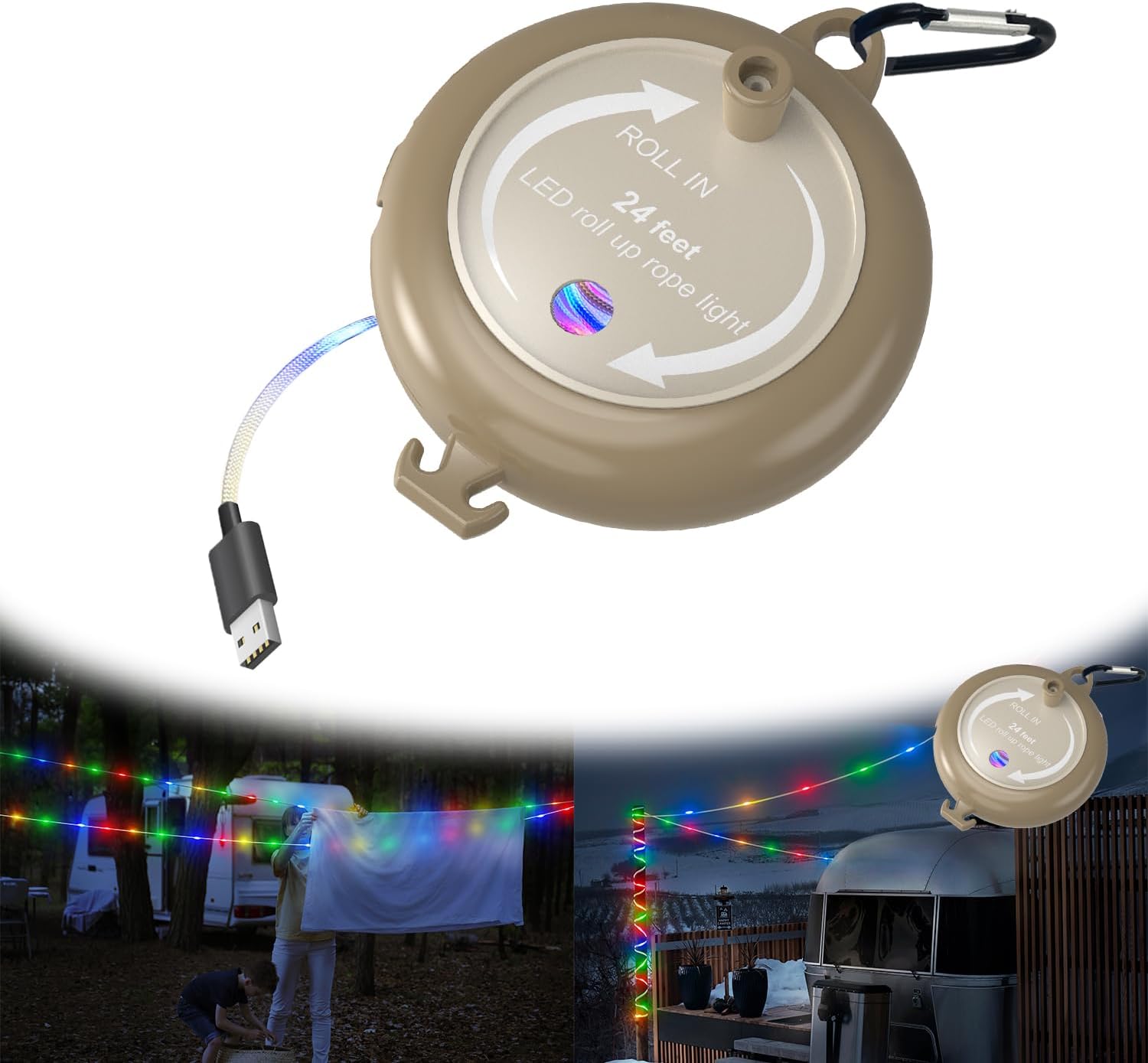 Amazon.com: Haigoo Super Portable Camper Light Rope with Hook&Storage ...