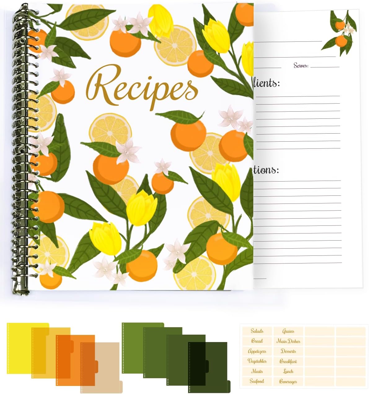 Amazon.com: Recipe Book for Own Recipes size 12.5 x 9.6 1”, Recipe Book ...
