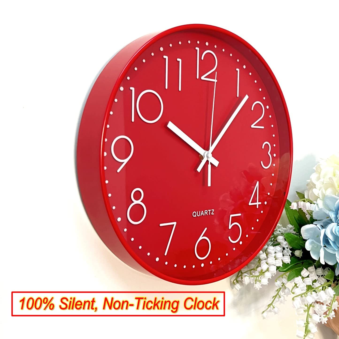 Threshold Modern Wall Clock Red Red Clocks And Home Accessories At B&Q