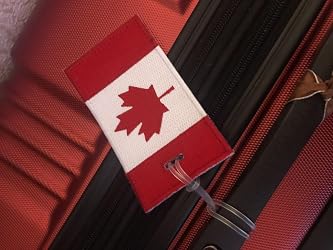 Luggage Tags, Canadian Flag, Embroidered, 2 Pack, 15 COLORS, NEVER ...