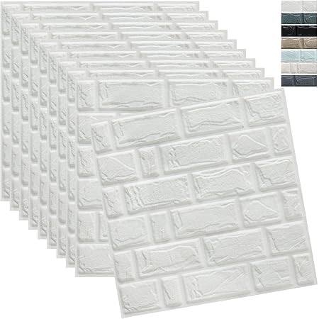 Amazon.com: Faux Brick Wall Panels Sodeno 3D Brick Peel and Stick ...