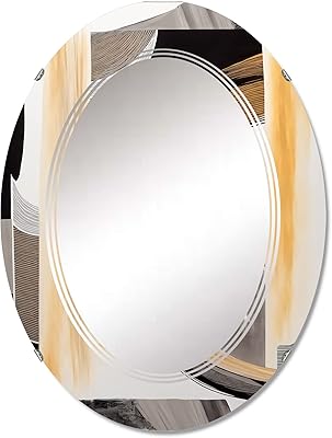 Amazon.com: 42 Inch Large Round Mirror Oversized Modern Brushed Metal ...