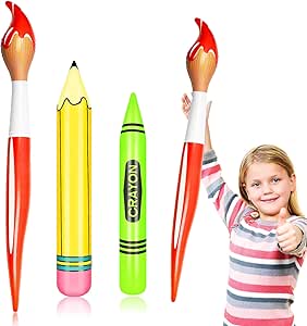 Amazon.com: 3 Pcs Giant Inflatable Paint Brush Crayon Pencil Set Large ...
