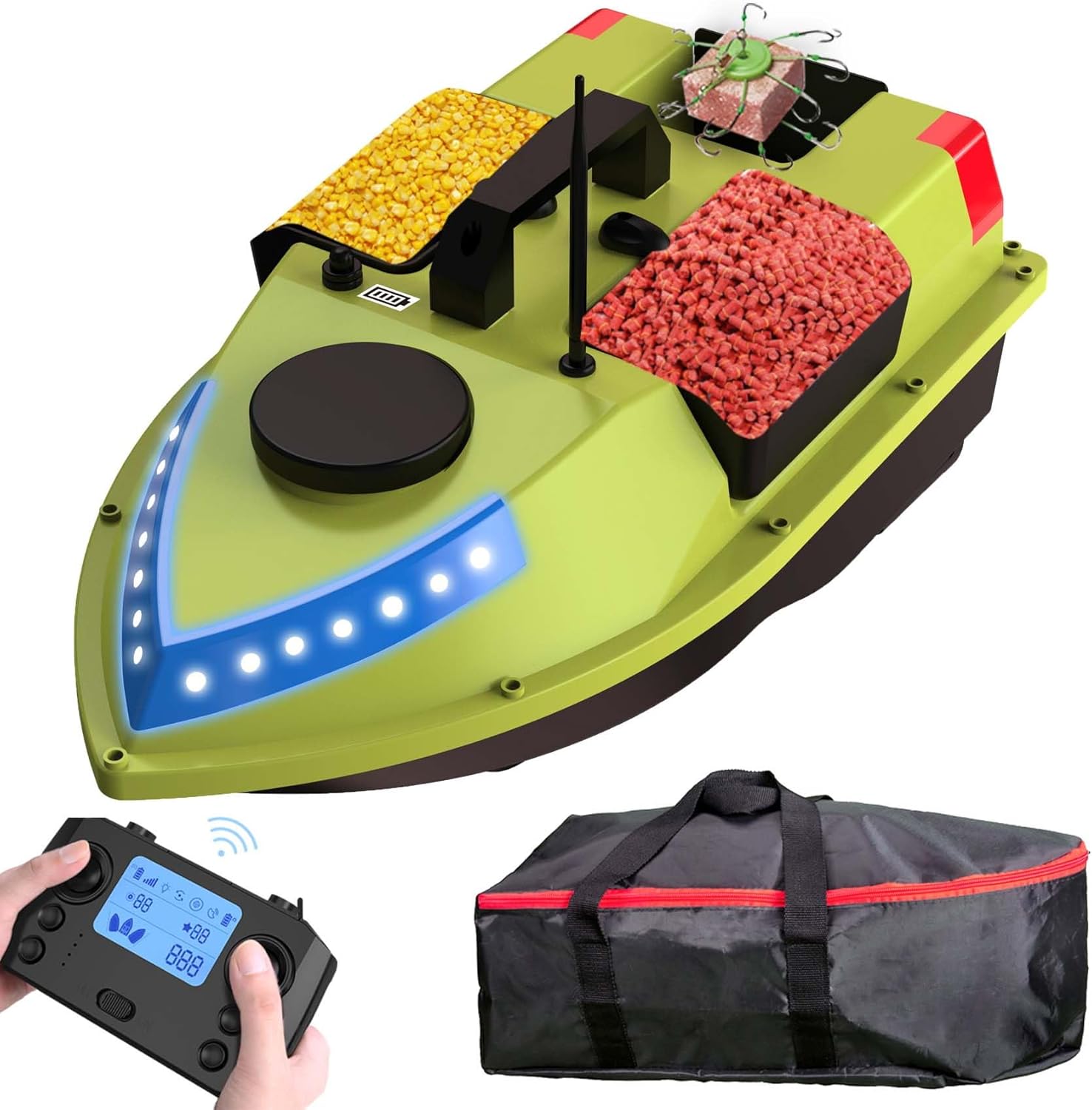 Amazon.com: CRESEAPRODUCTS Smart Fishing Bait Boat with 3 Bait Trays ...