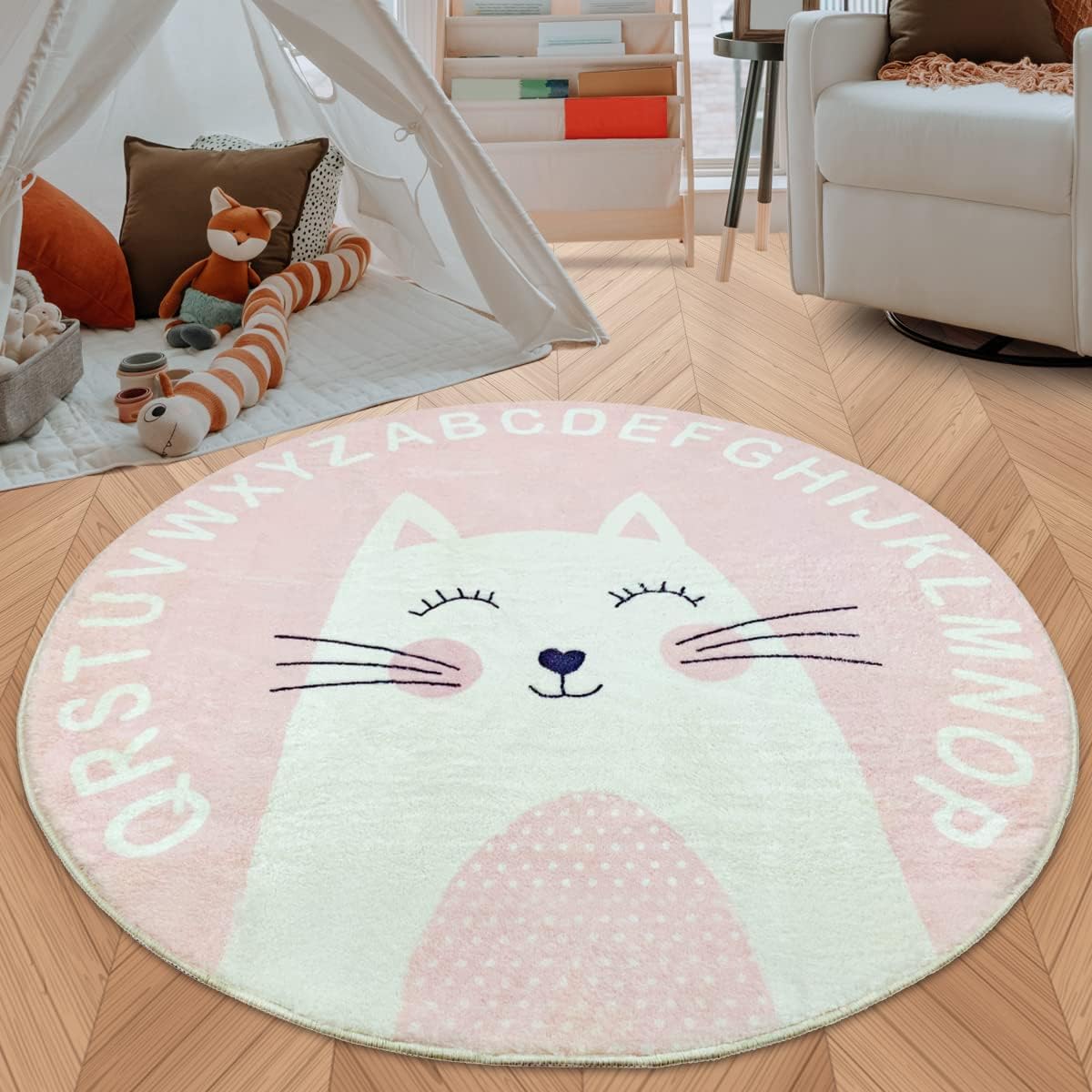 Amazon.com: SHIYUE ABC Round Carpet Kids Children Educational Learning ...
