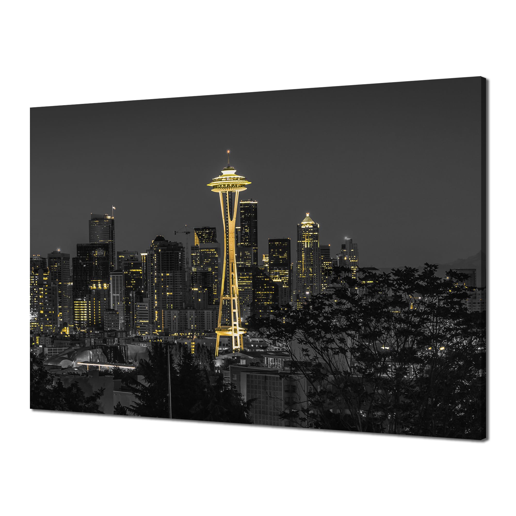 Amazon.com: Seattle City Wall Art Seattle Washington Wall Decor Seattle ...