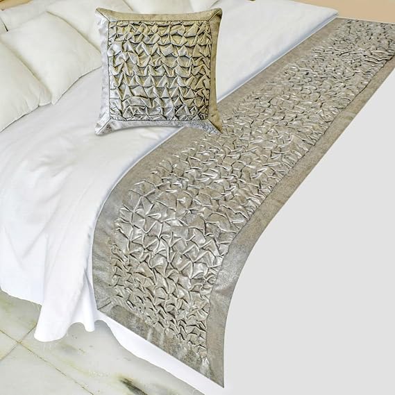 Amazon.com: The HomeCentric King/Queen/Twin Silver Decorative Bed ...