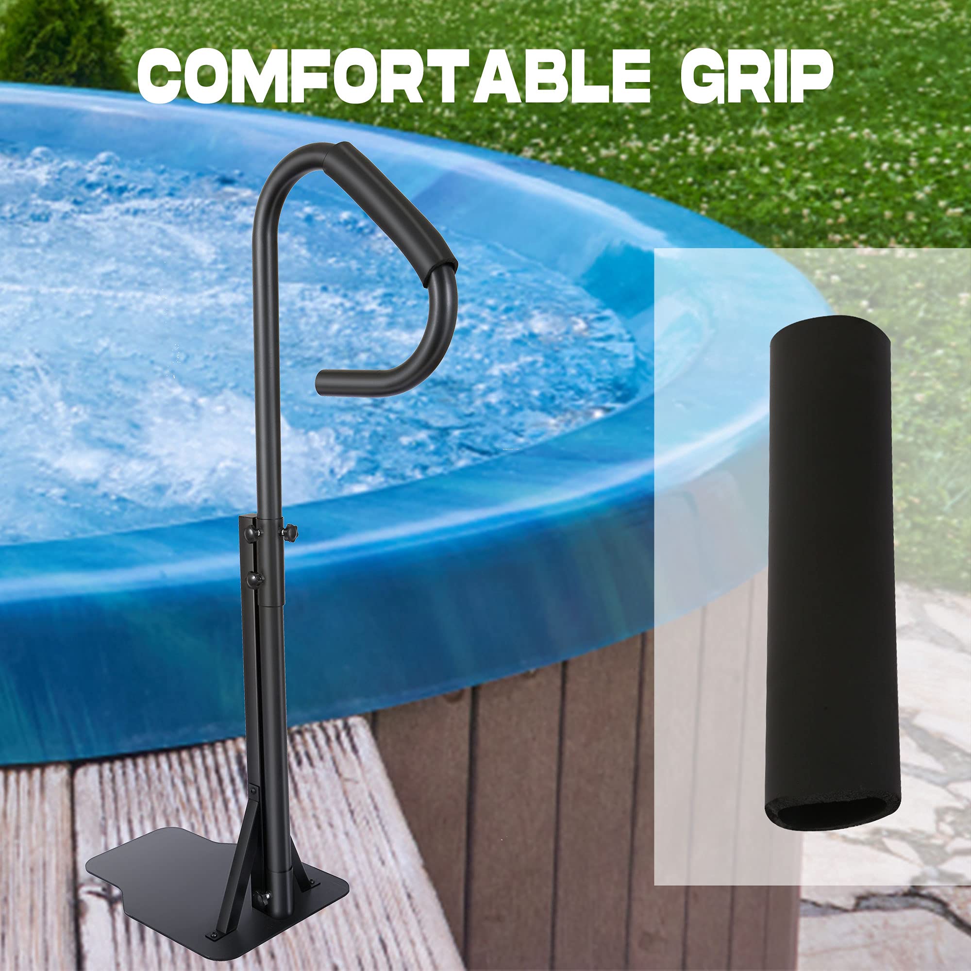 HONYTA Hot Tub Hand Railing 56'' Spa Safety Handrail 600LBS Capacity ...