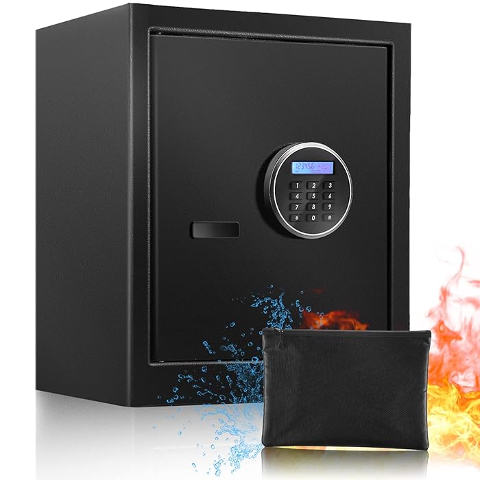 Buy DIOSMIO Safe Box with LCD Screen,1.72Cub Fire Prevent Safe Box for ...