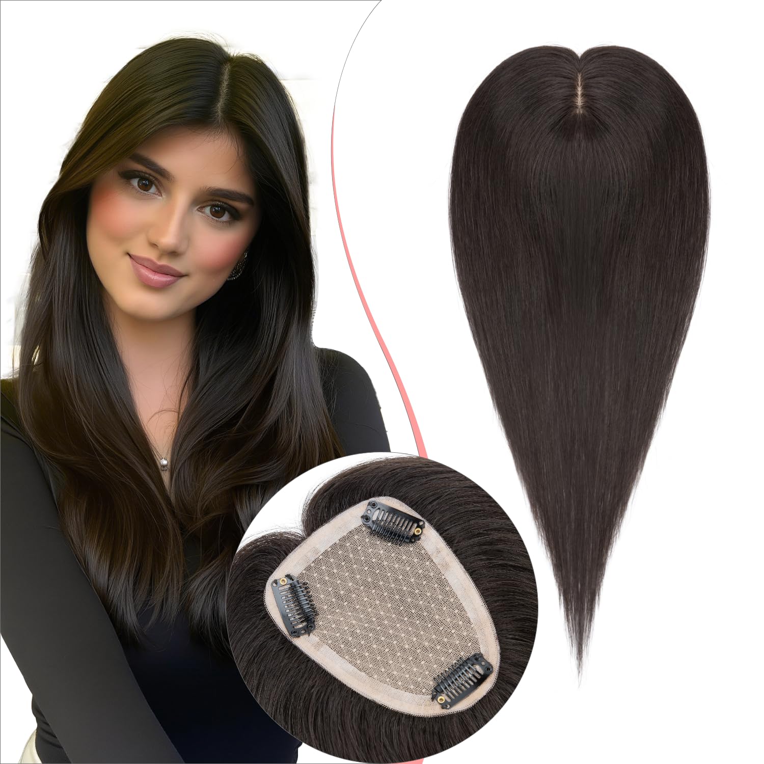 Amazon.com : SEGO Pro Hair Toppers for Women Real Human Hair Human Hair ...