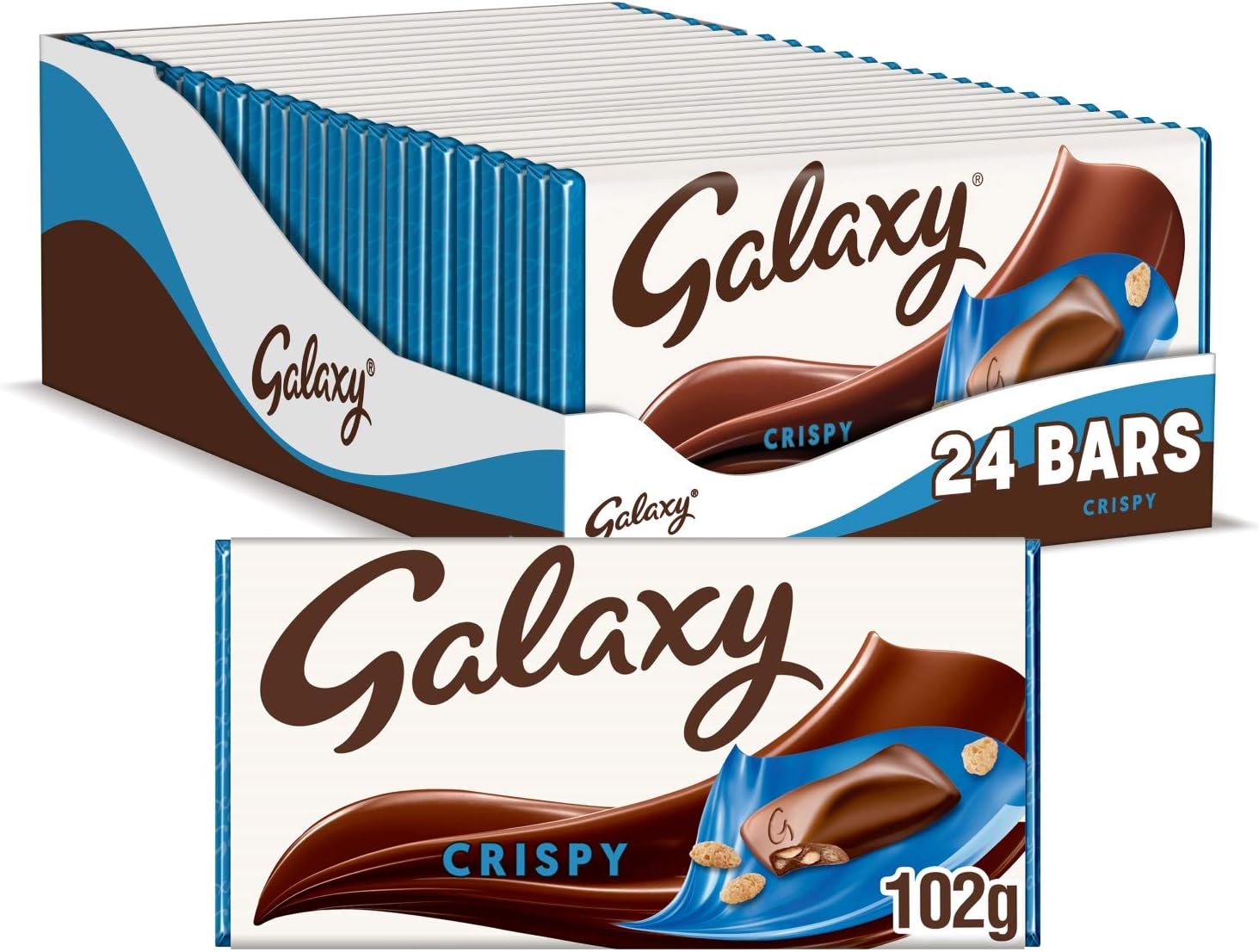 Galaxy Crispy Chocolate Bar Bulk Box, Chocolate Gift, Milk Chocolate ...