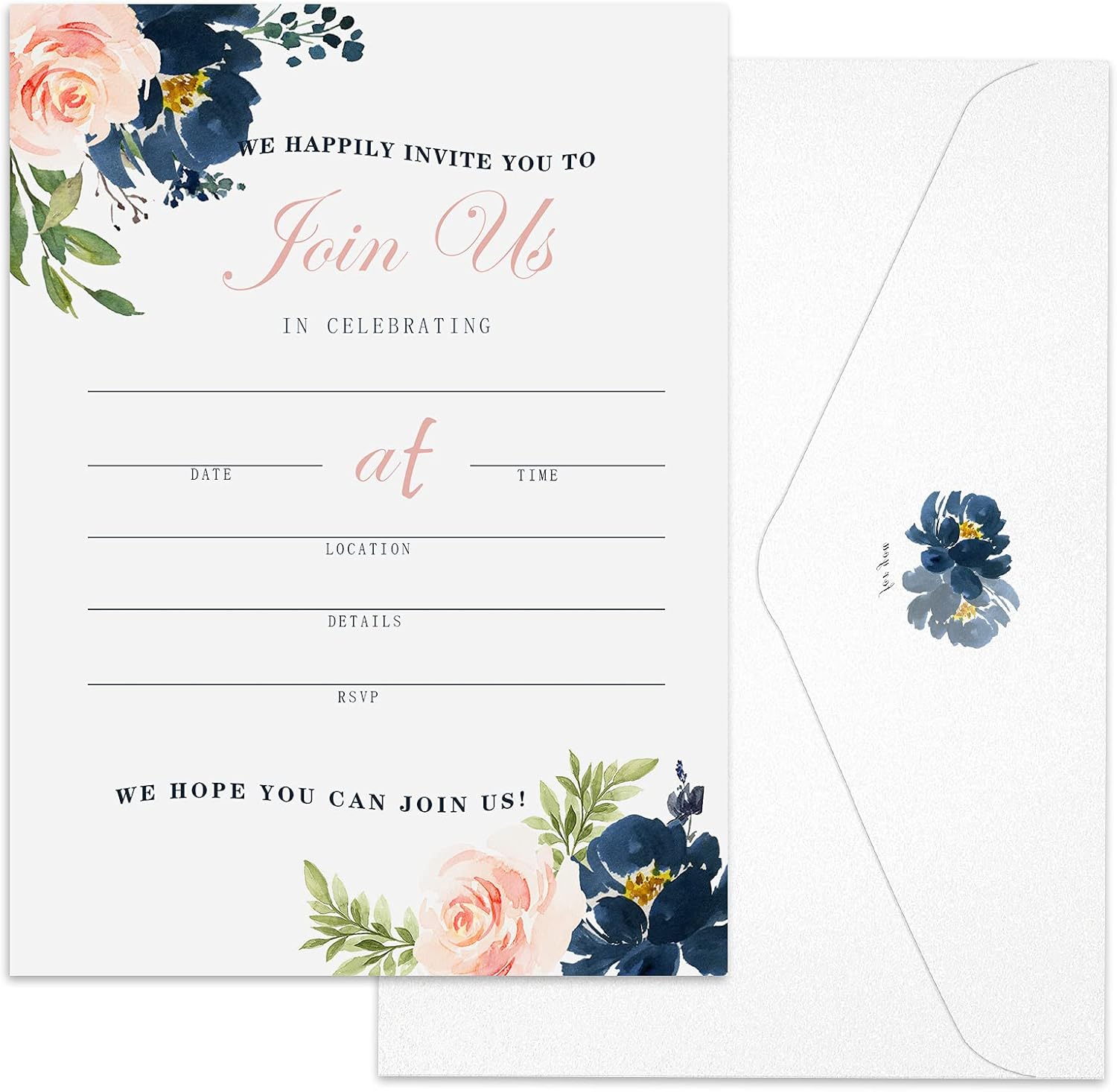 Amazon.com : Set of 12 Invitations with Envelopes for all Occasions ...