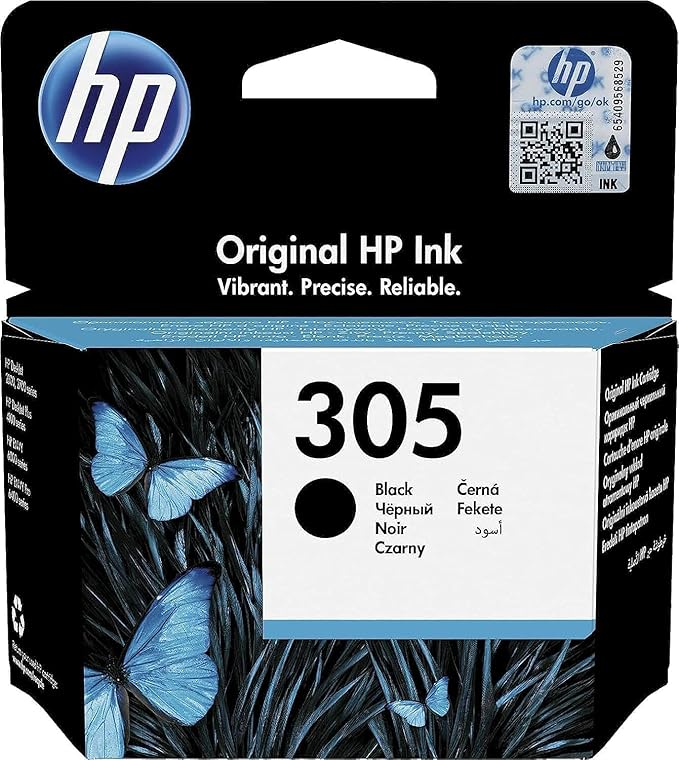 HP 305 Black Original Ink Cartridge 305, Standard, W125916837 ...
