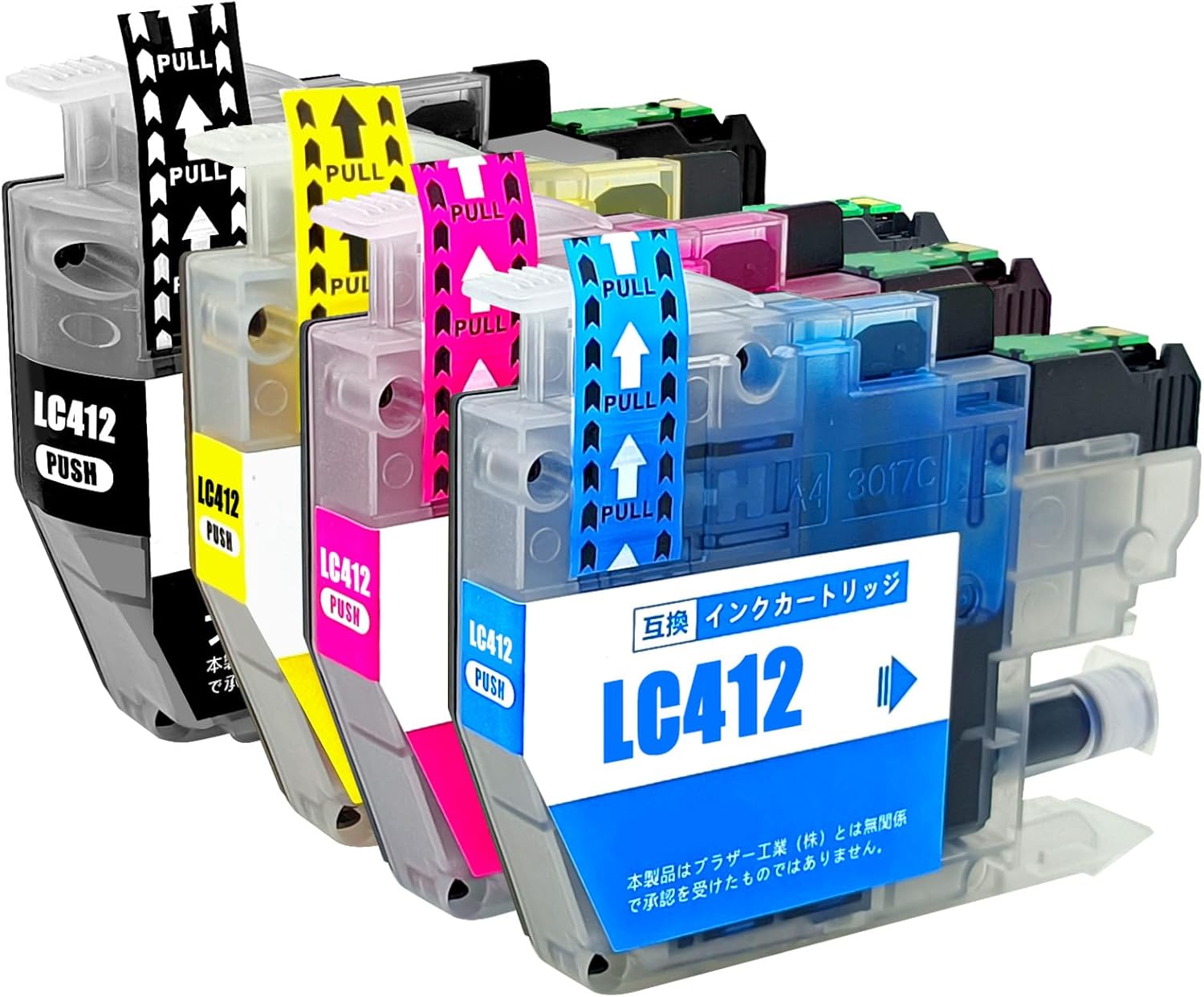 Amazon.co.jp: LC412 LC412-4PK 4色パック互換インクカートリッジ LC412BK LC412C LC412M ...