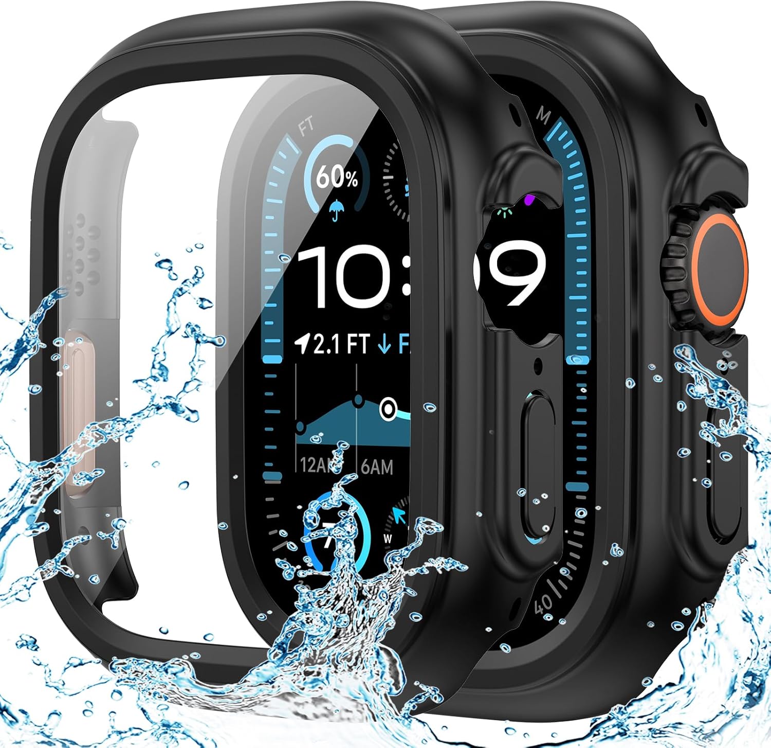 Amazon.com: Goton Waterproof Case Compatible for Apple Watch Ultra 3/2 ...