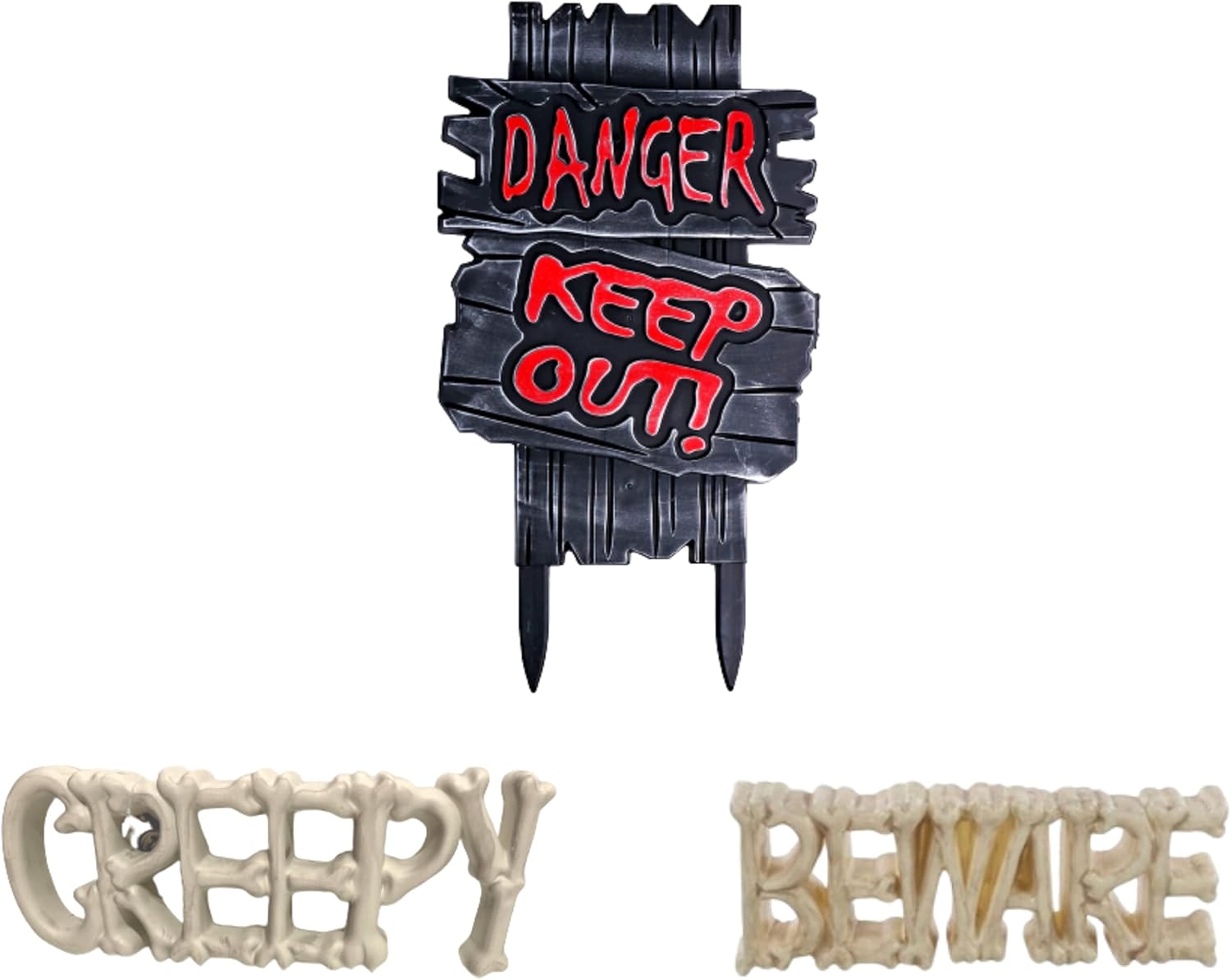 Amazon.com: SBE Danger Keep Out Spooky Halloween Yard Stake and 2pcs ...