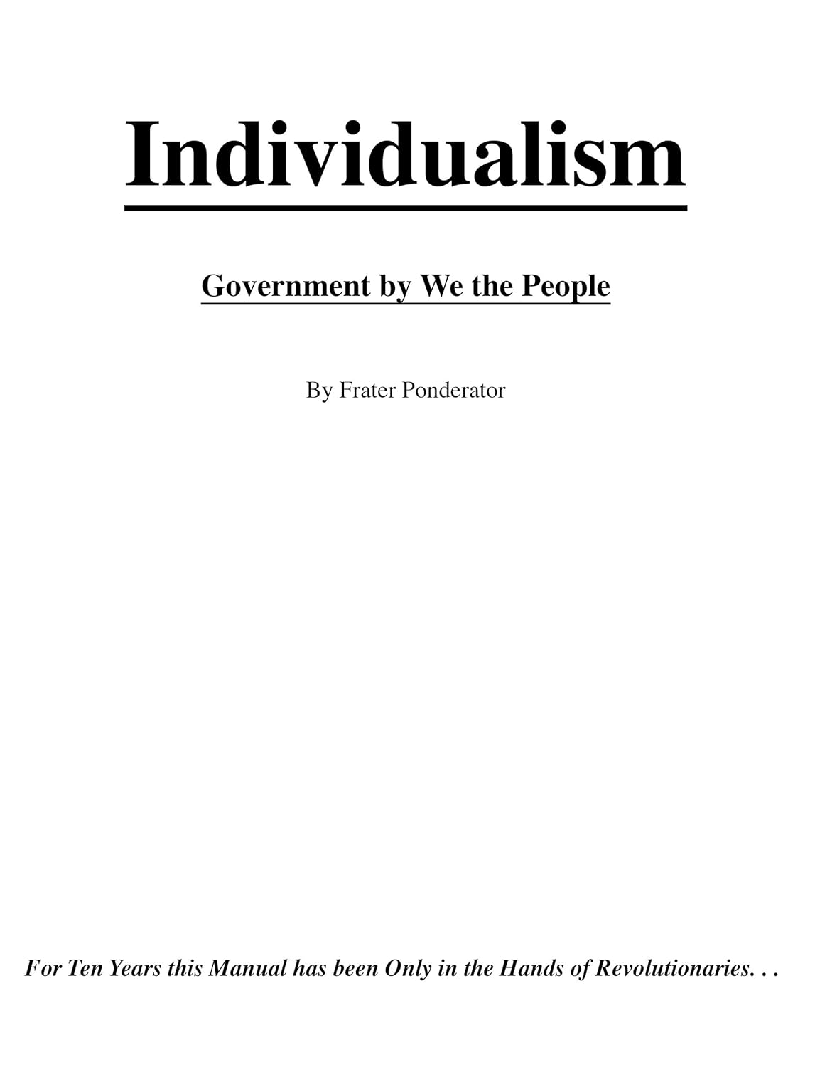 Amazon.com: Individualism: Government by We the People eBook ...