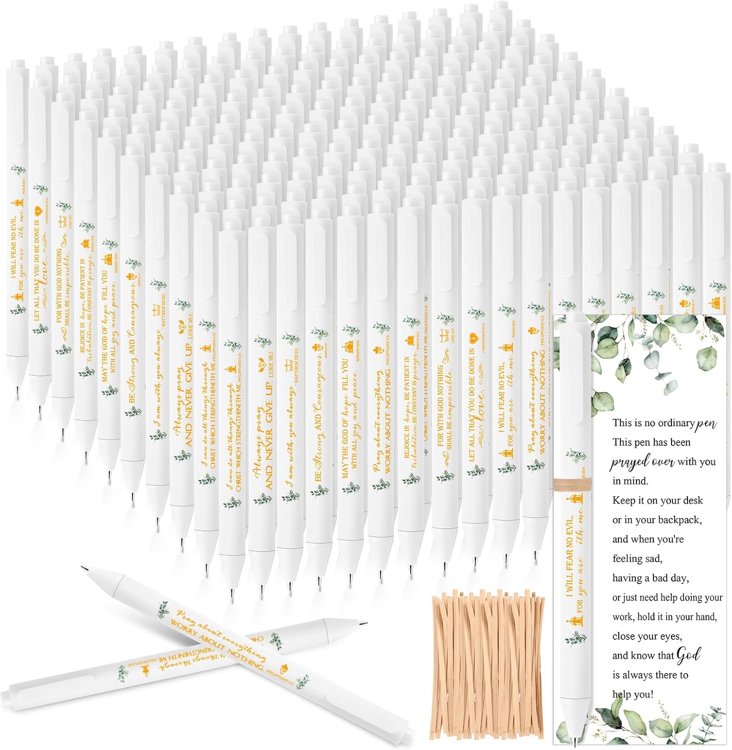 Amazon.com : Fulmoon 200 Sets Bible Verse Pens Bulk Set Christian Gifts ...