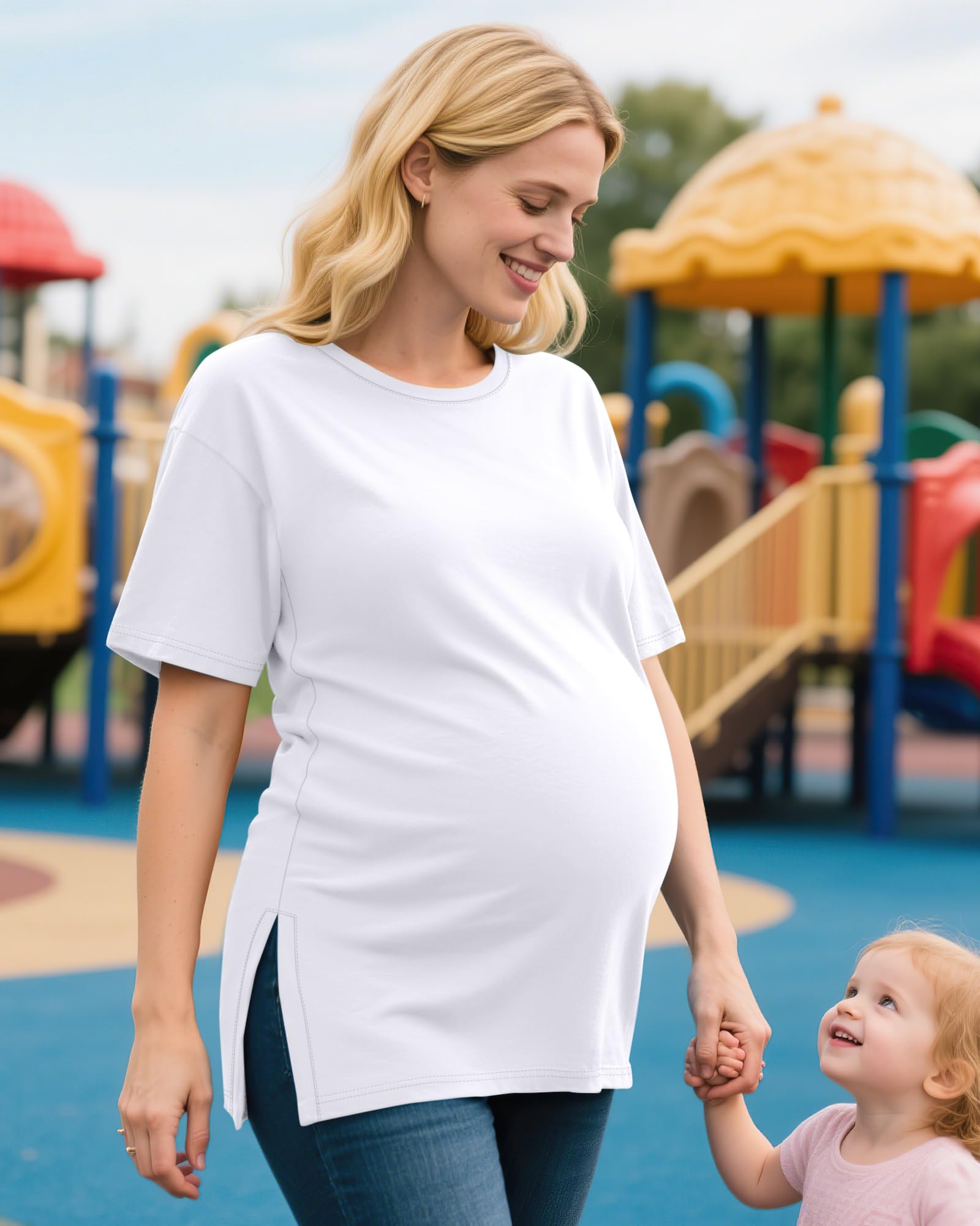 Snapklik.com : Riyiper 4 Pack Womens Maternity T Shirts, Short Sleeve ...