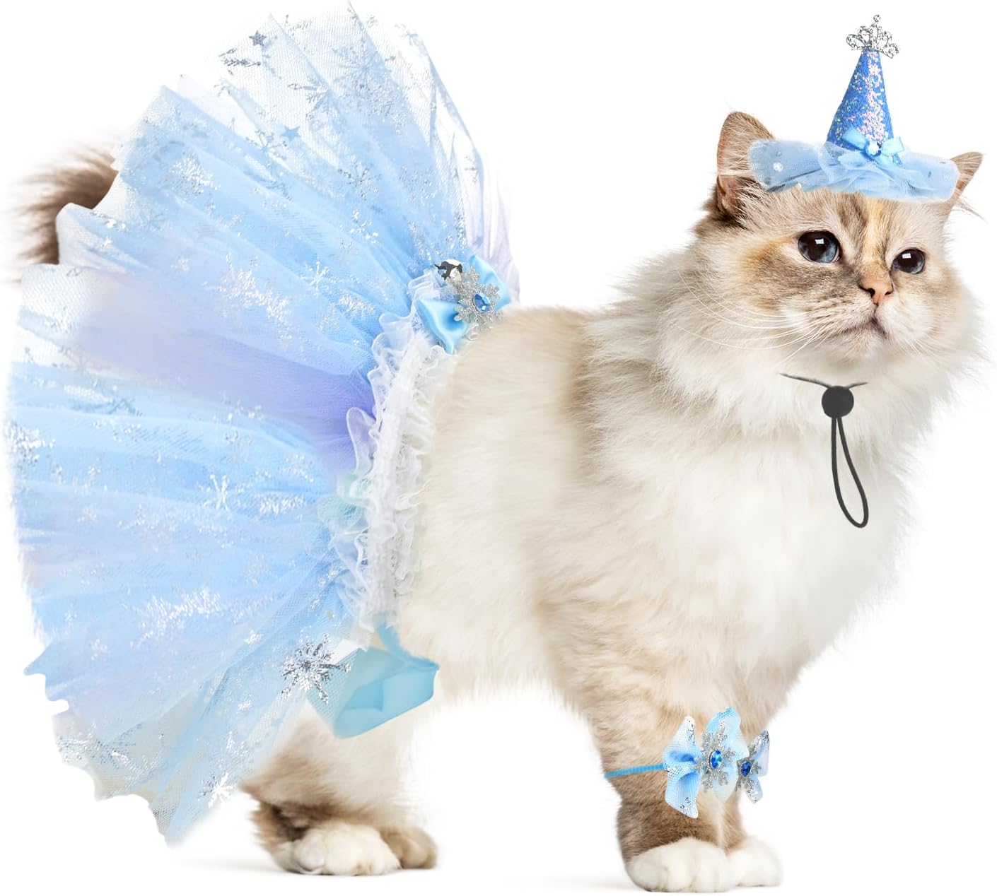 Amazon.com : ShuRung Cat Birthday Princess Costume for Cat Kitten Crown ...
