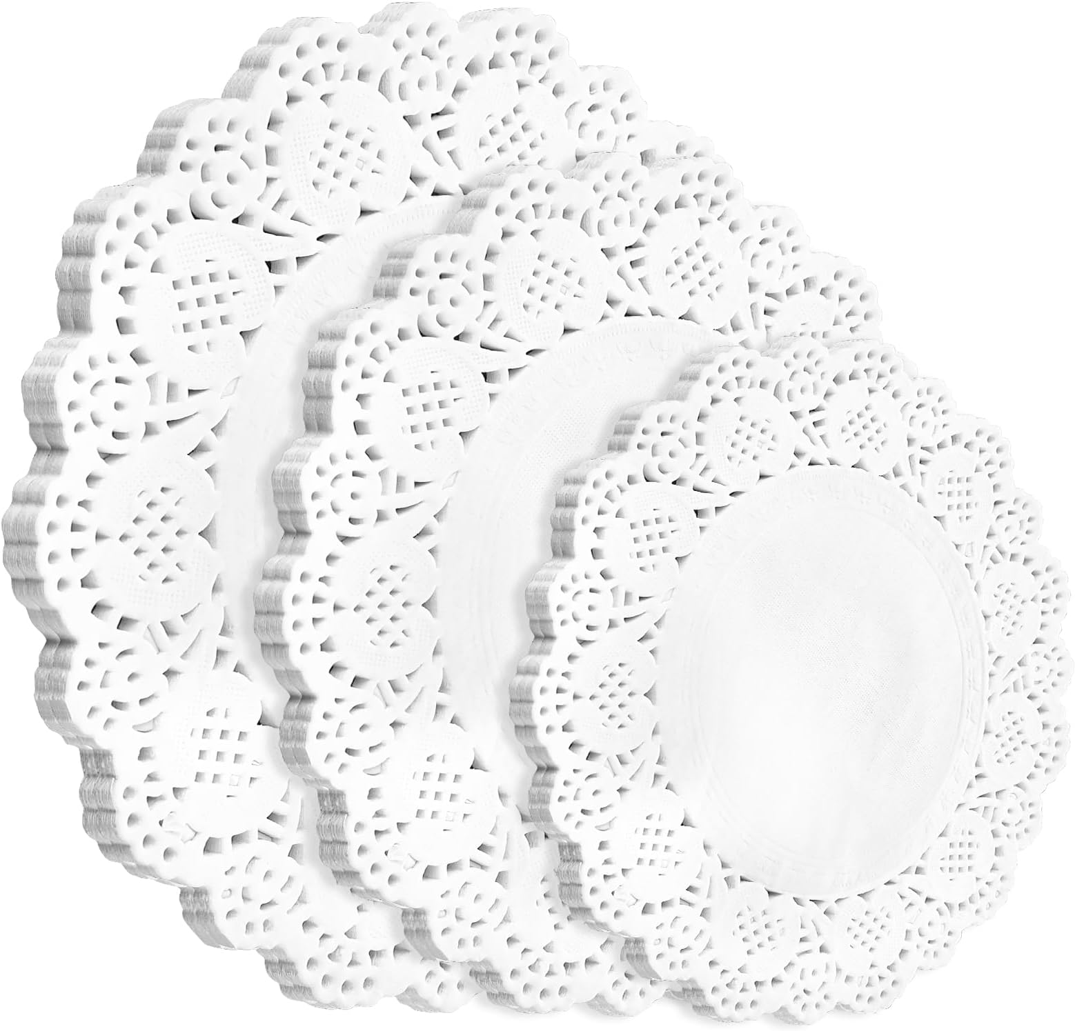 COMNICO White Lace Paper Doilies 150 PCS 6.5 inch Round Paper Doilies ...