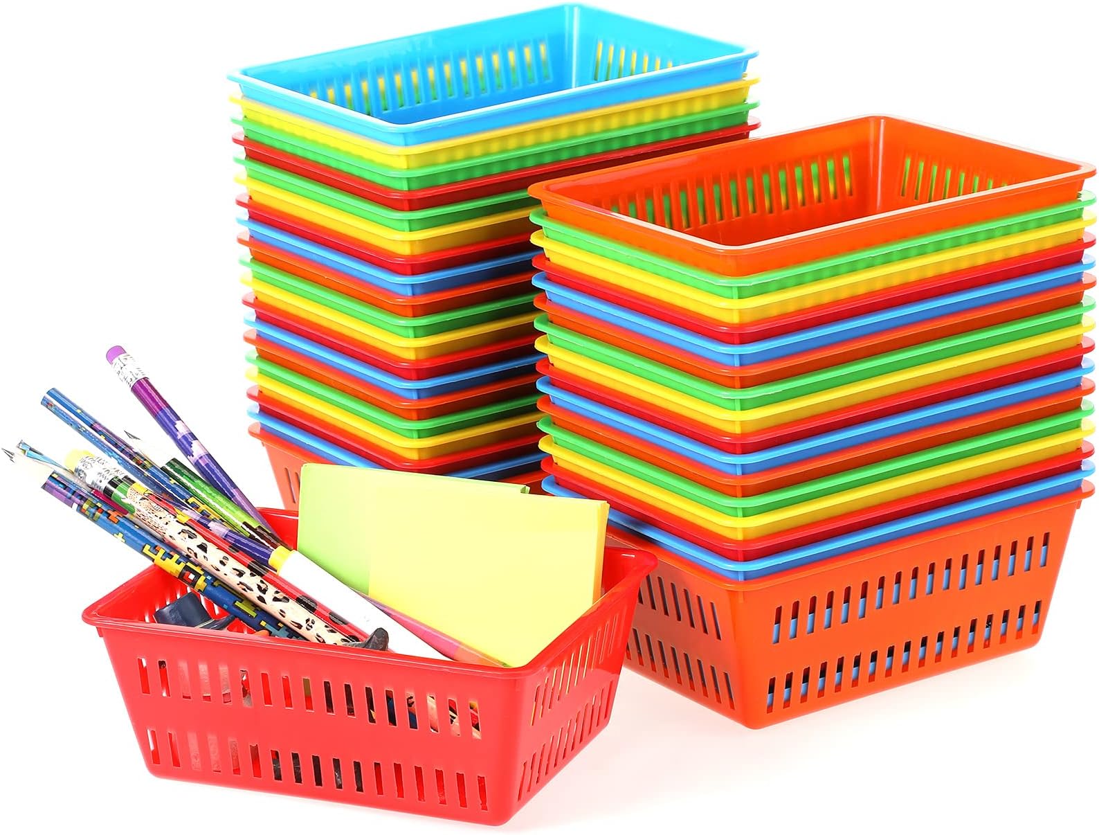 Amazon.com : Kolewo4ever 24 Pack Classroom Storage Baskets Pencil ...