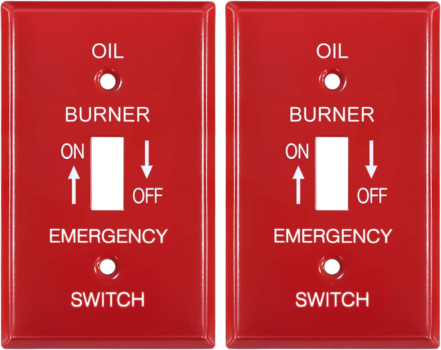 Red Emergency Switch Plate for Oil Burner - Amazon.com
