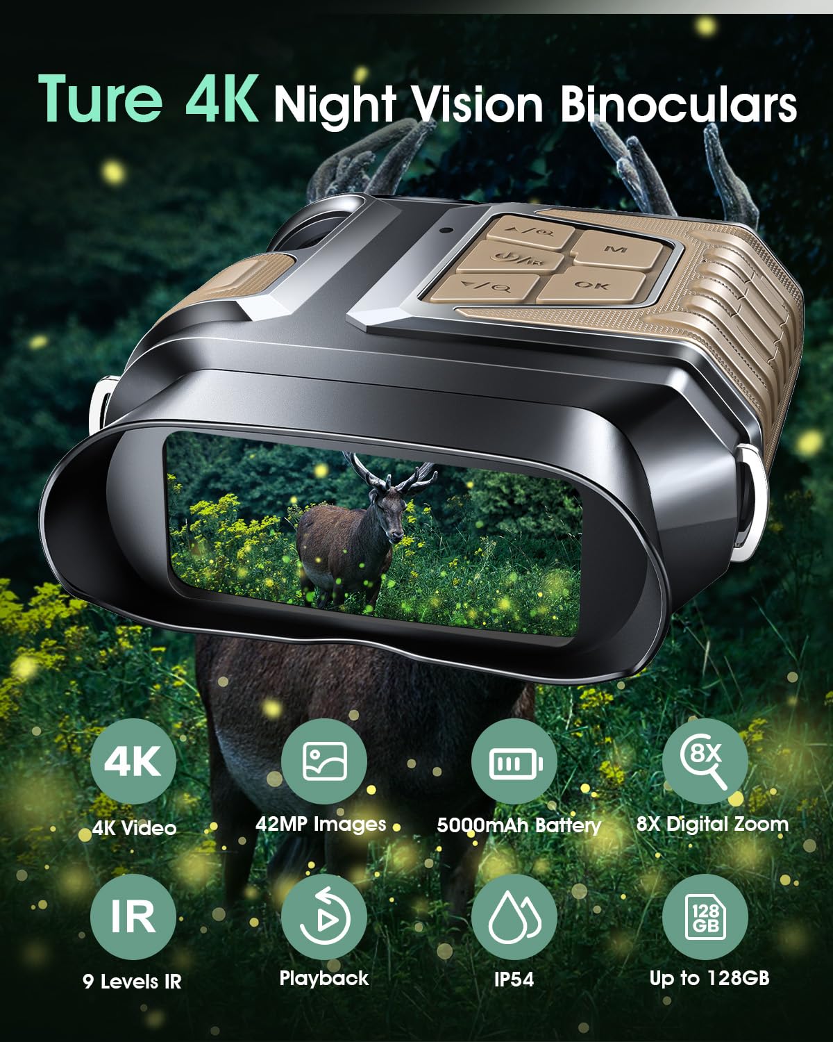Snapklik.com : Night Vision Goggles, True 4K Night Vision Binoculars ...