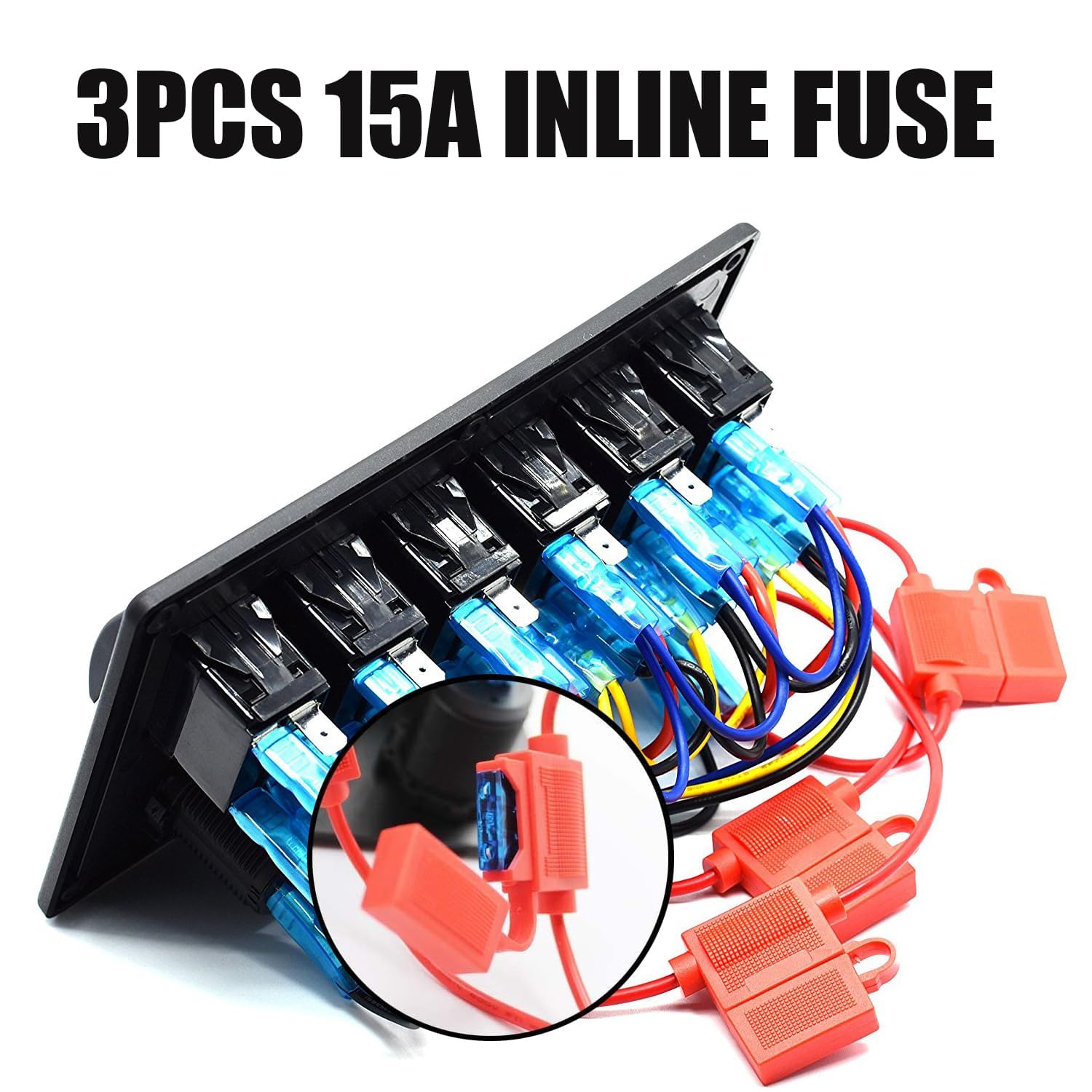 Snapklik.com : FXC 6 Gang Rocker Switch Panel 12V Marine Switch Panel ...