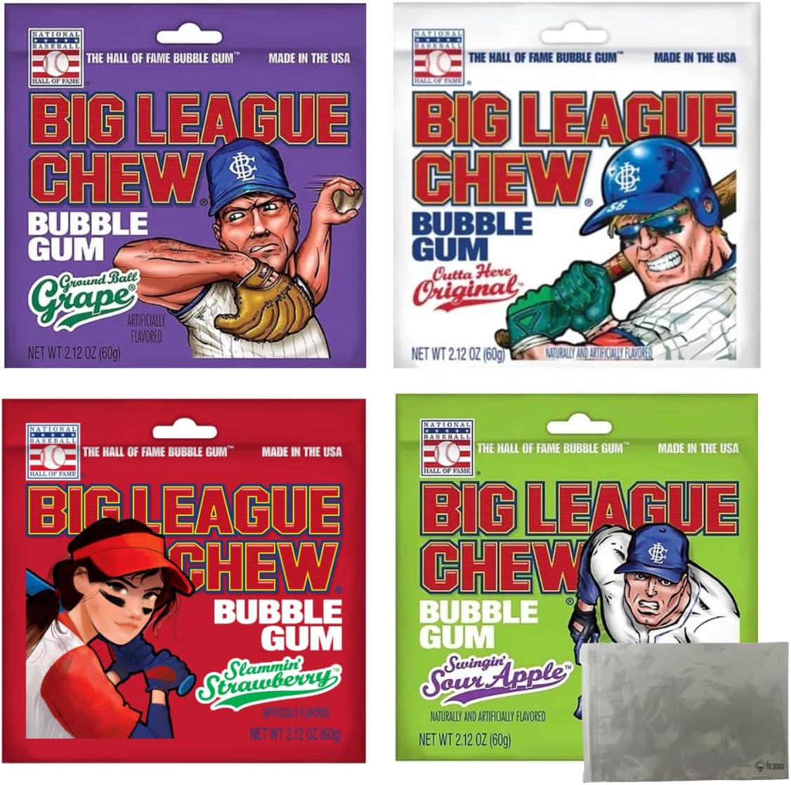 Amazon.com : TastyPack Bundle for Big League Chew Outta Here Original ...