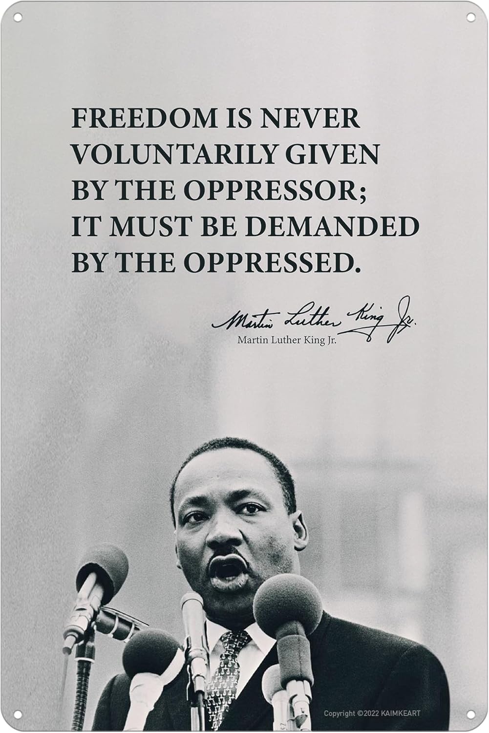 Amazon.com : Martin Luther King Jr. Quotes Wall Art Decor - Inspiring ...