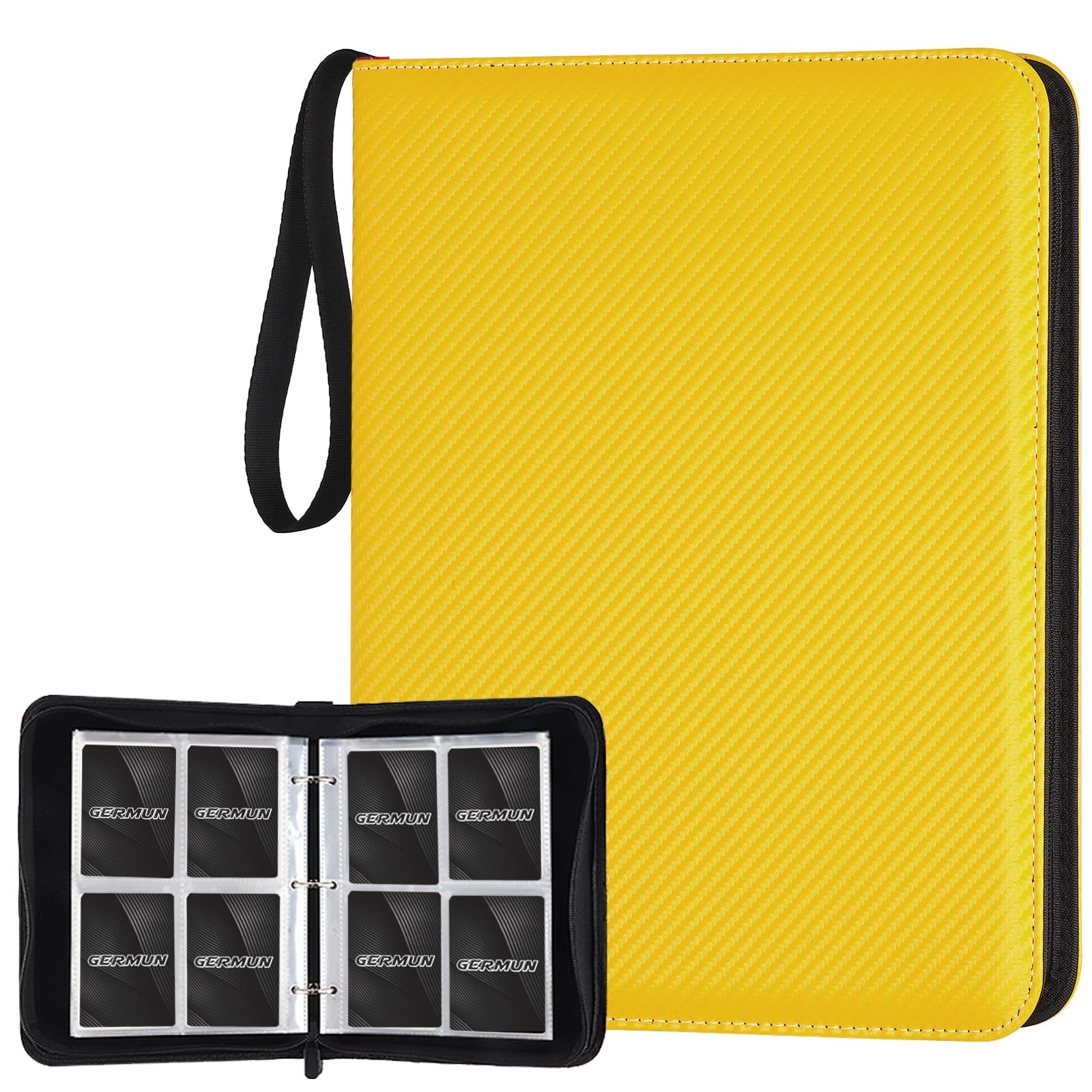 Snapklik.com : GERMUN 4 Pocket Card Binder, Premium Zip Trading Card ...