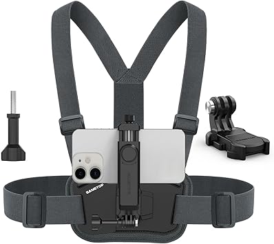 Sametop Phone Chest Mount Harness Holder Mobile Phone Strap Clip ...
