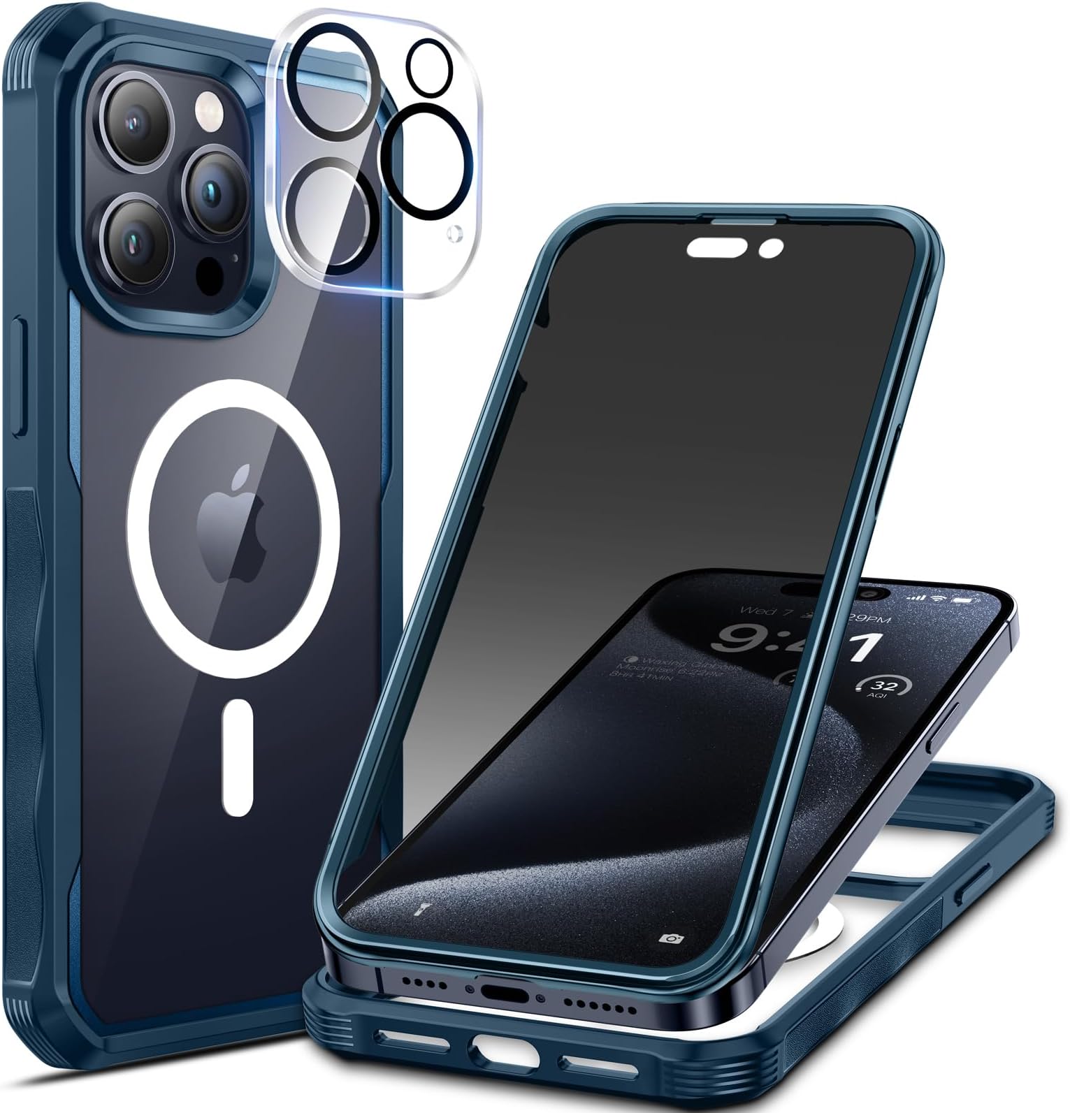 Amazon.com: seacosmo Magnetic Case for iPhone 15 Pro, Privacy Screen ...