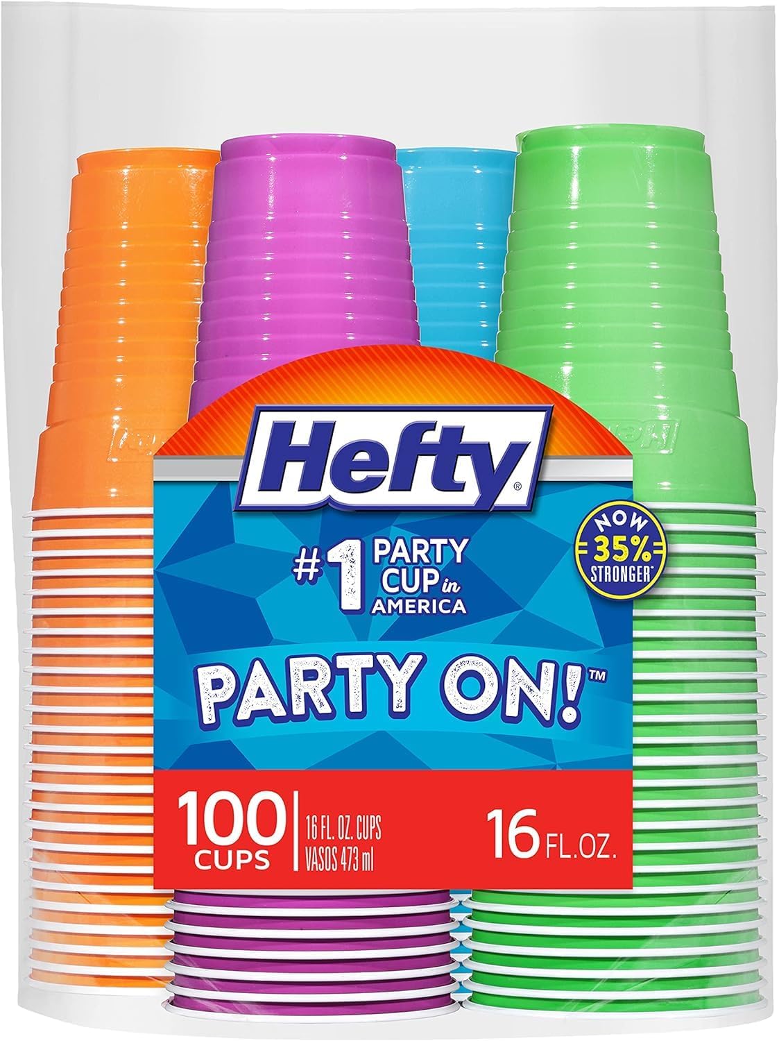 Amazon.com: Hefty Easy Grip Plastic Party Cups (Red, 9 Ounce, 50 Count ...