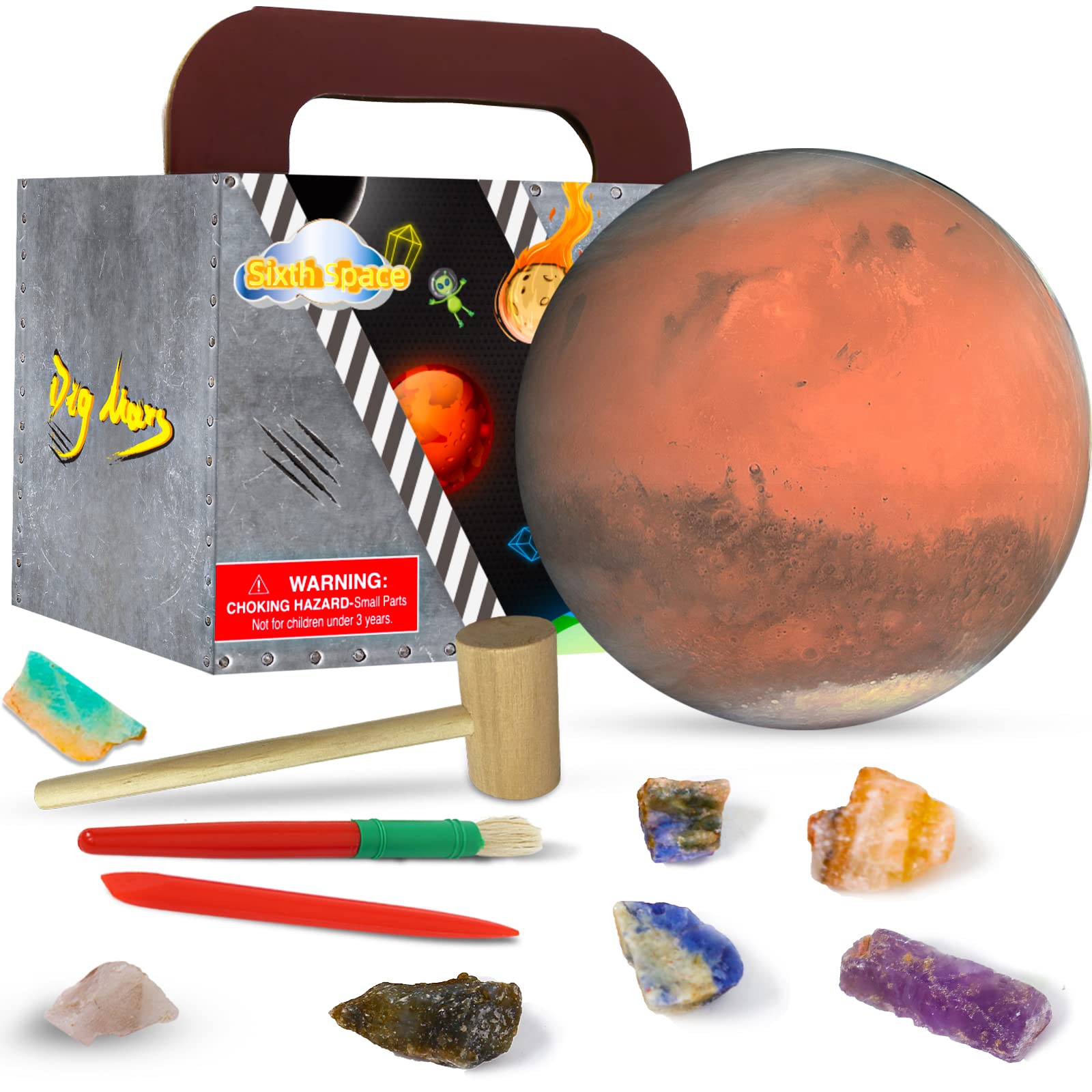 Mars Gemstone Dig Kit, Excavate Real Fossils and Gems, Mining Unique ...